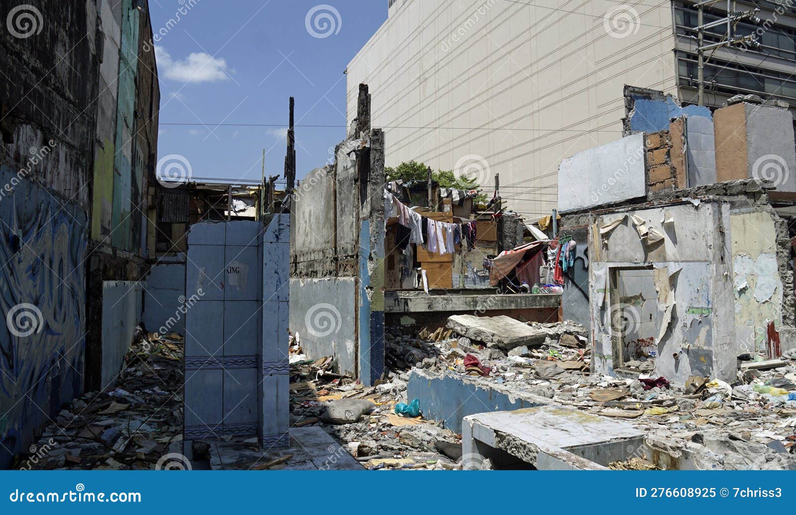 Manila, Philippines, Circa March 2023 - Poor Man Sqatter in Manila ...