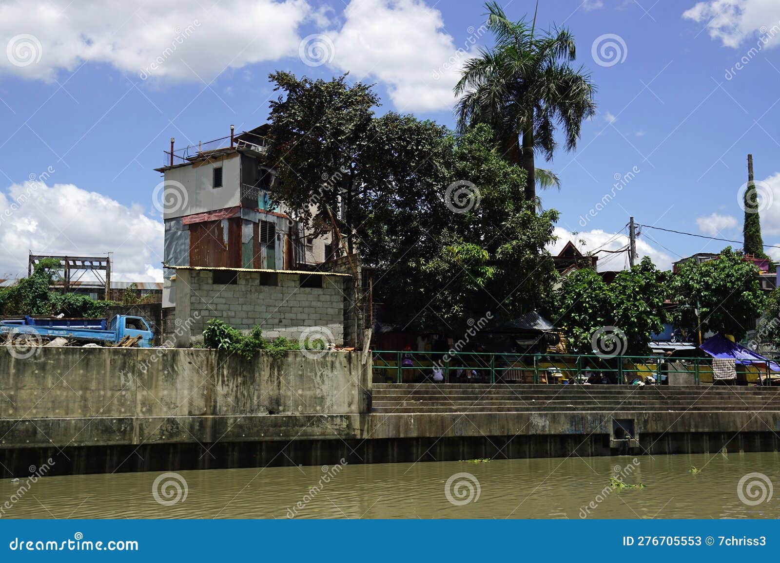 Manila, Philippines, Circa March 2023 - Squatter Homes at the Pasig ...