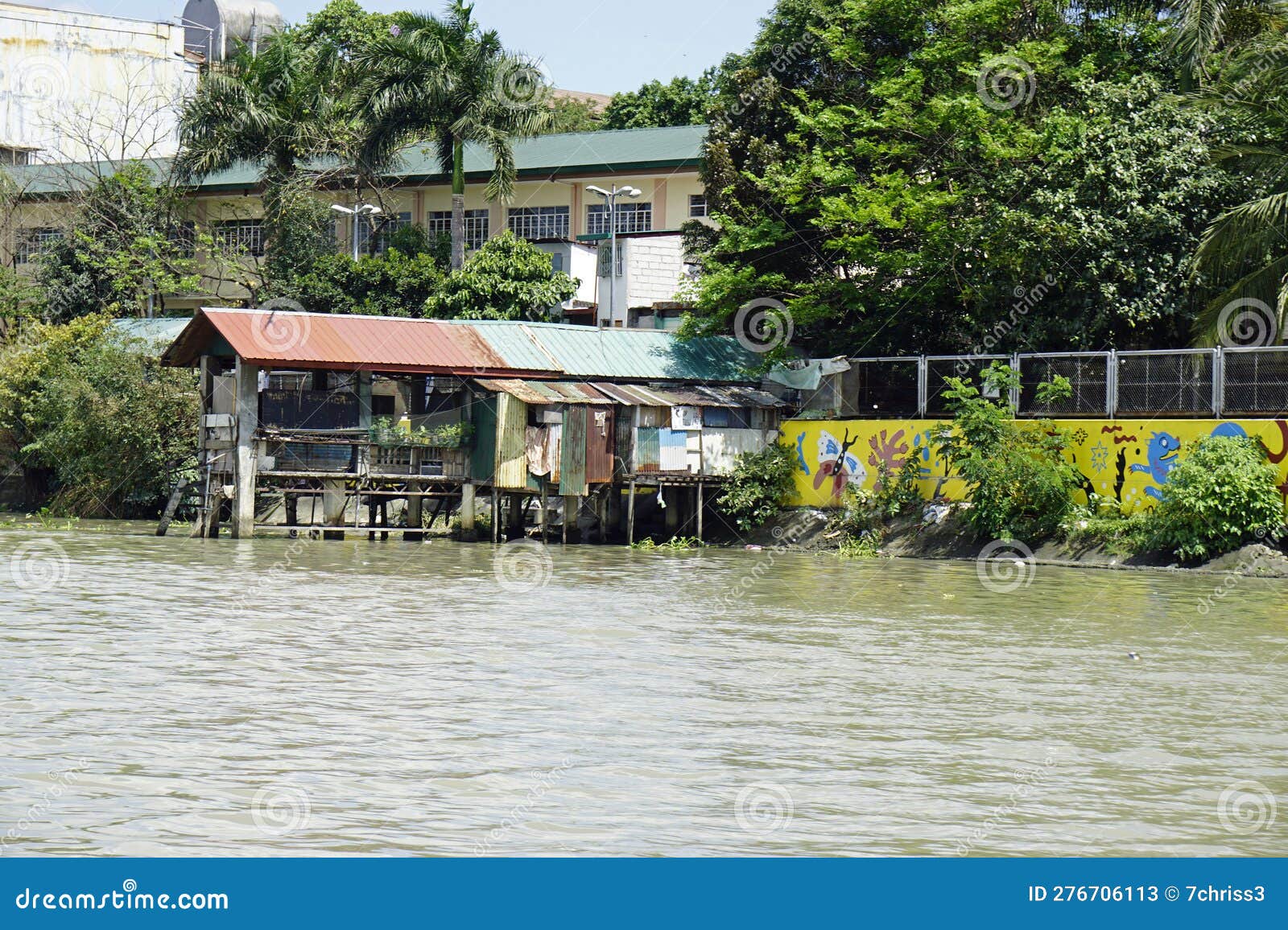 Manila, Philippines, Circa March 2023 - Squatter Homes at the Pasig ...