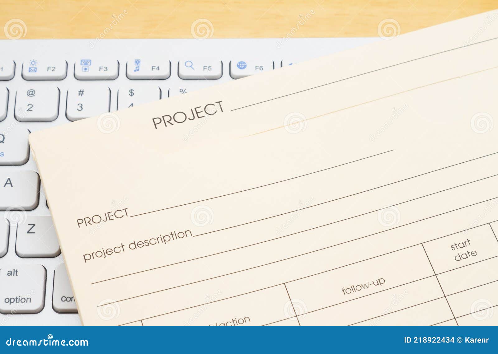 Manila Project Plan Folder on a Keyboard Stock Photo - Image of task ...