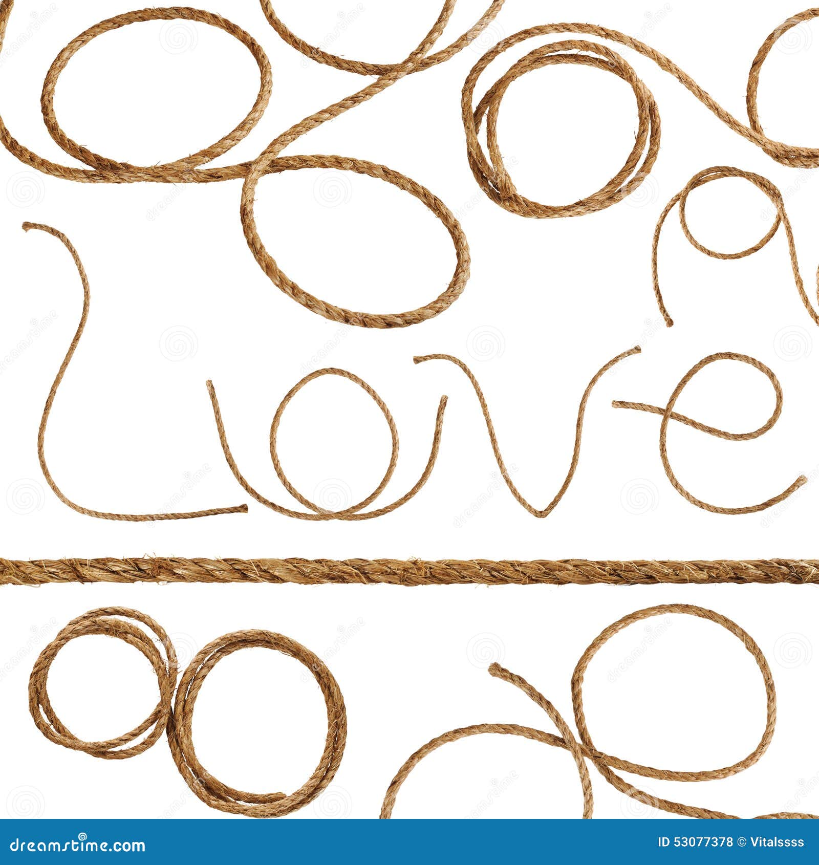 Manila Rope on a White Background. Stock Photo - Image of cord, strand ...