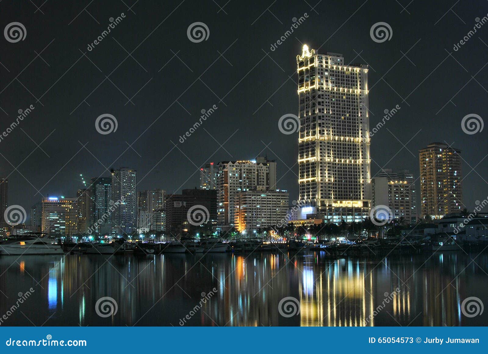 Manila Skyline of the Philippines Stock Image - Image of coastline ...