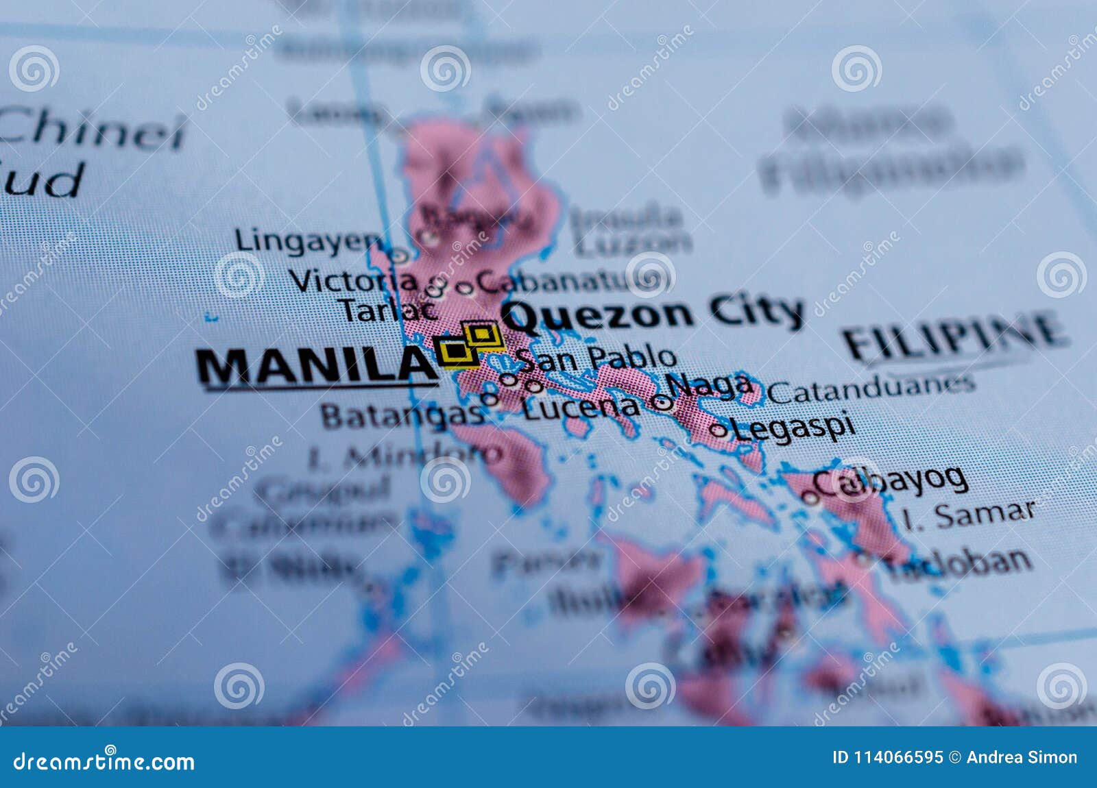 Manila sulla mappa immagine stock. Immagine di esplori - 114066595