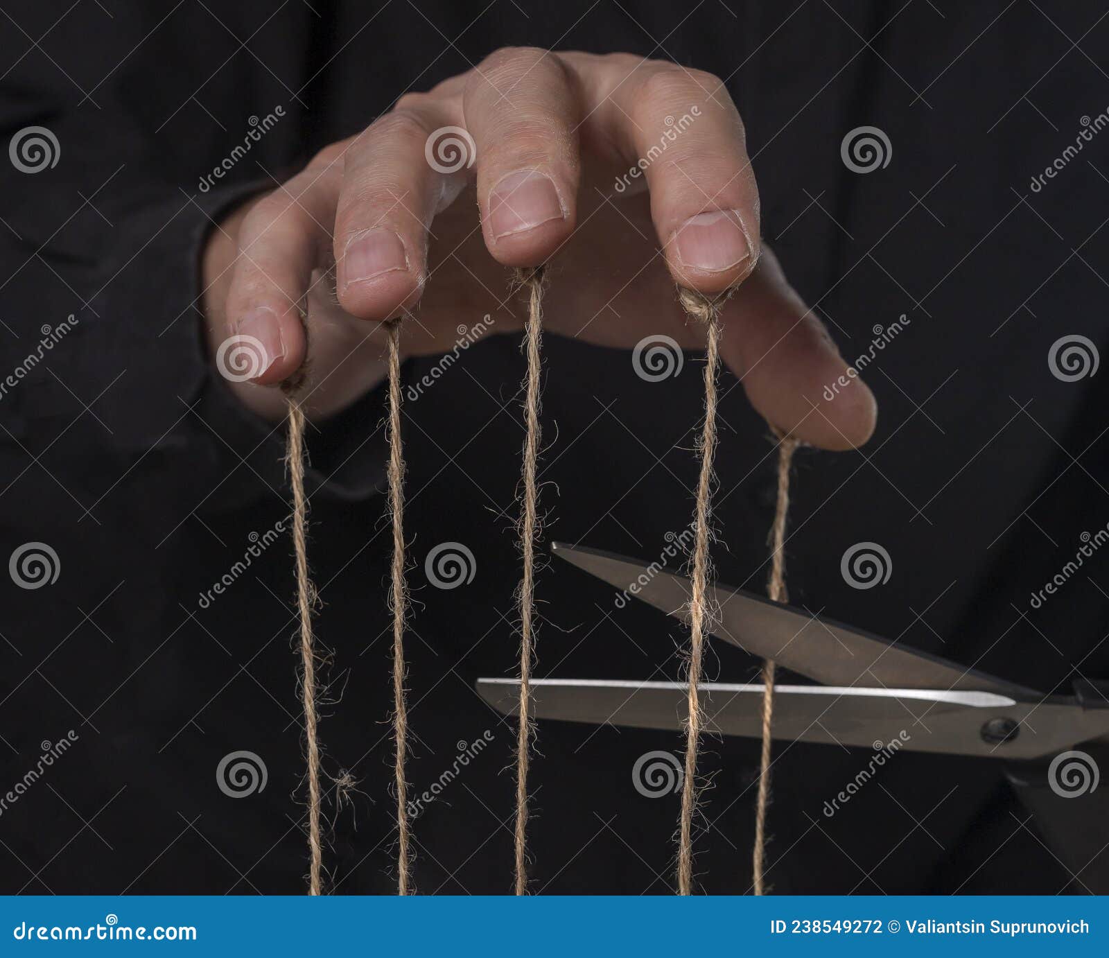 Manipulation Concept. Get Rid of Abuse and Authority, Cutting Strings ...