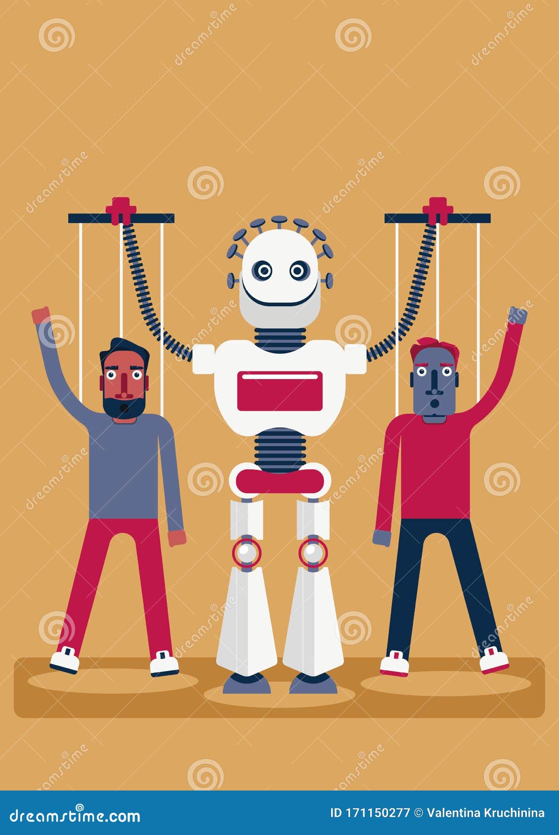 The Manipulation. Who is Manipulating Whom Stock Vector - Illustration ...