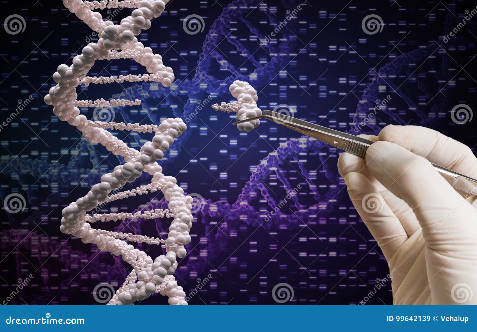 Manipulation Génétique Et Concept De Modification D'ADN Illustration ...