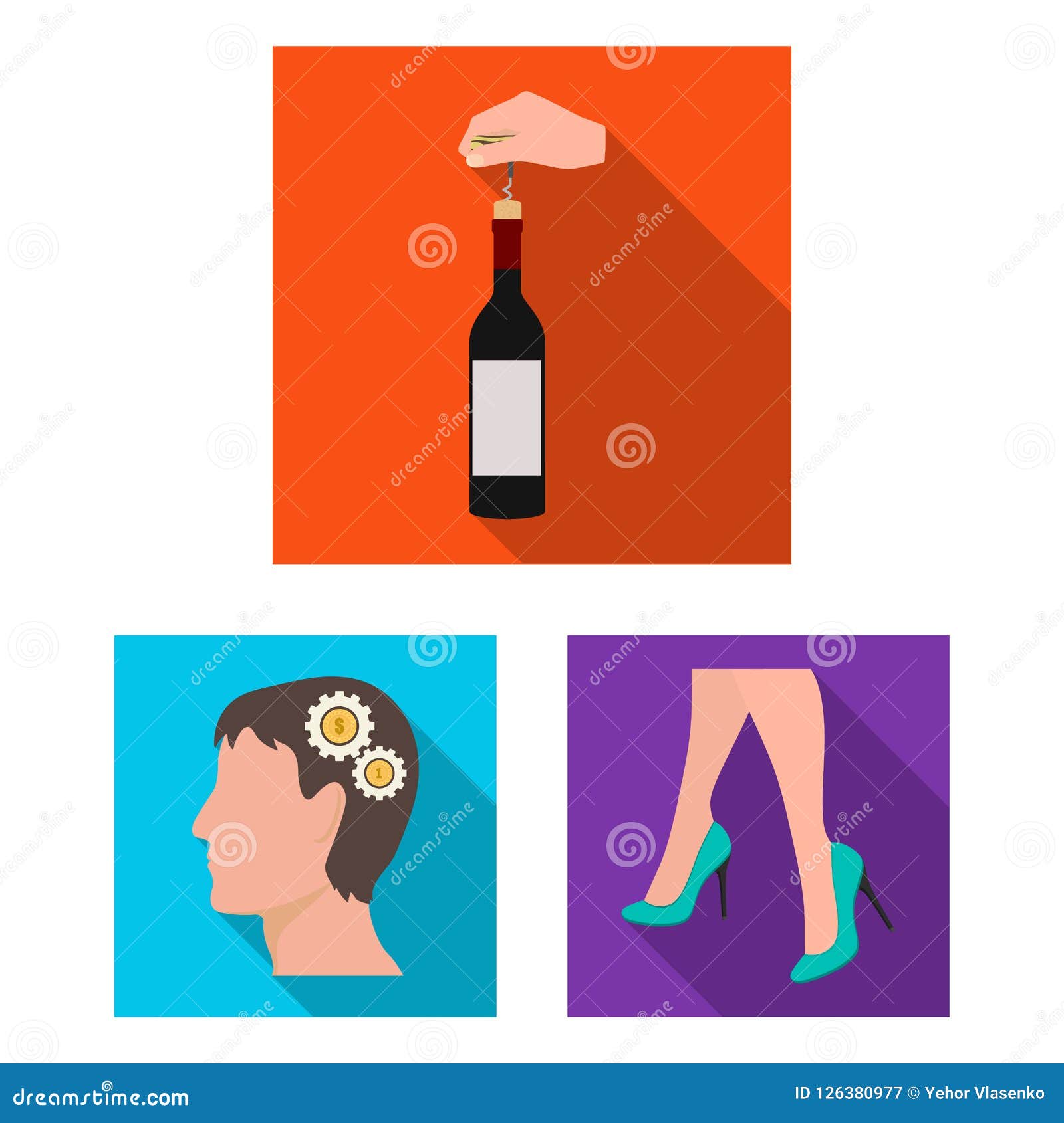 Manipulation by Hands Flat Icons in Set Collection for Design. Hand ...