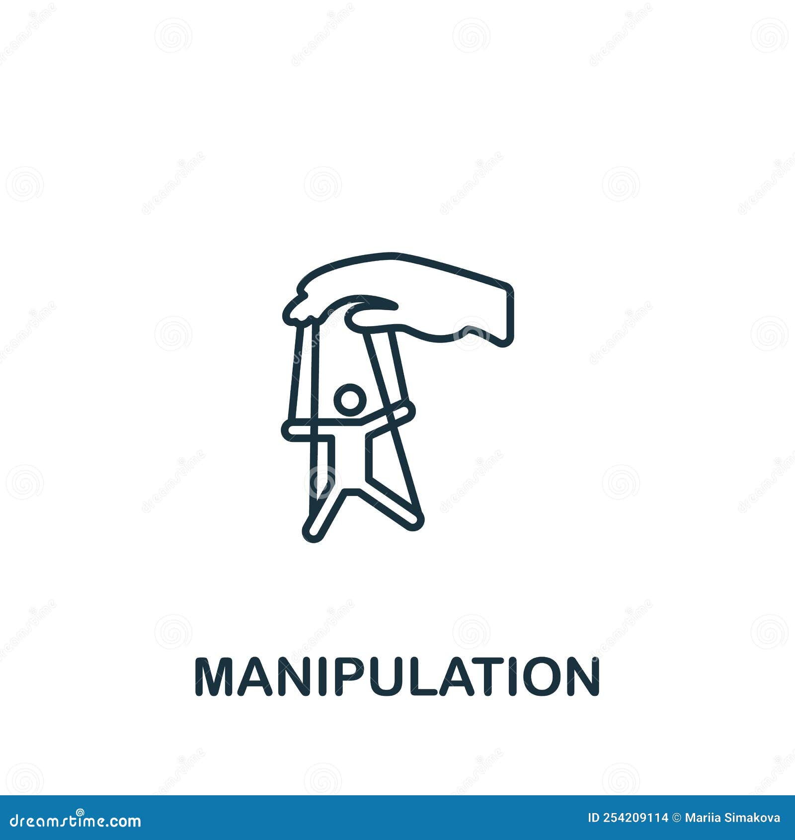 Manipulation Icon. Line Simple Personality Icon for Templates, Web ...