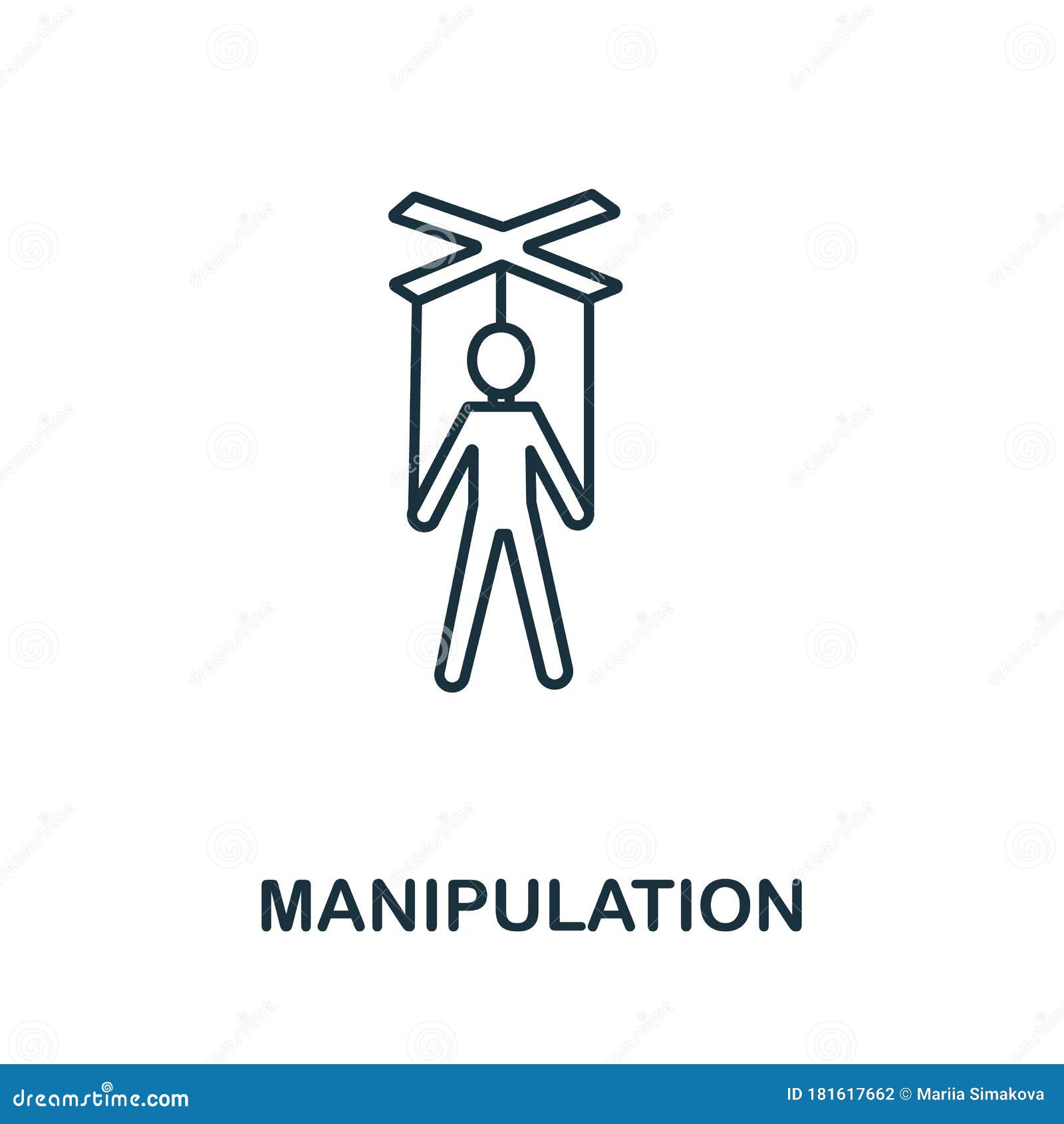 Manipulation Icon from Personality Collection. Simple Line Manipulation ...