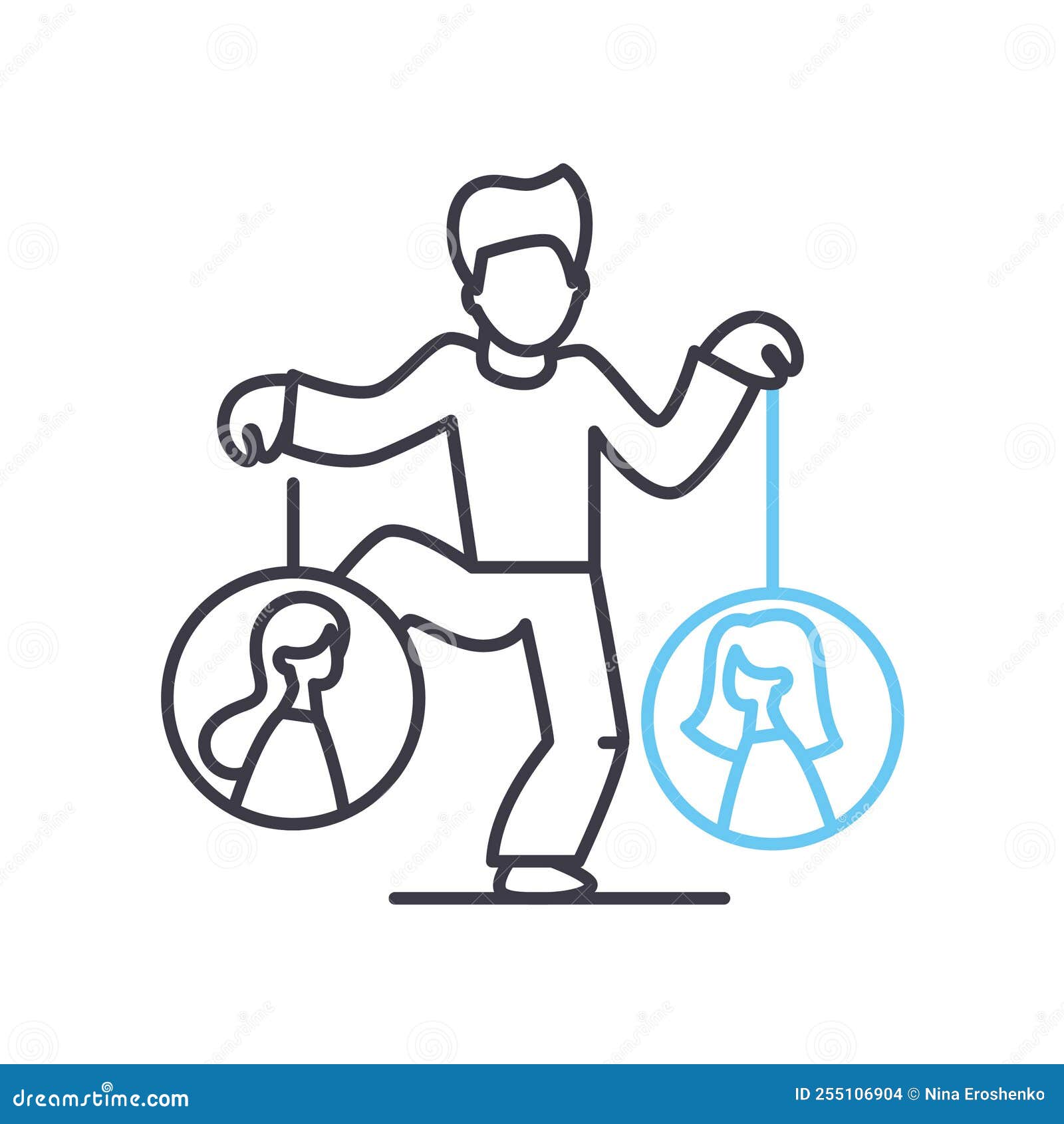 Manipulation Line Icon, Outline Symbol, Vector Illustration, Concept ...