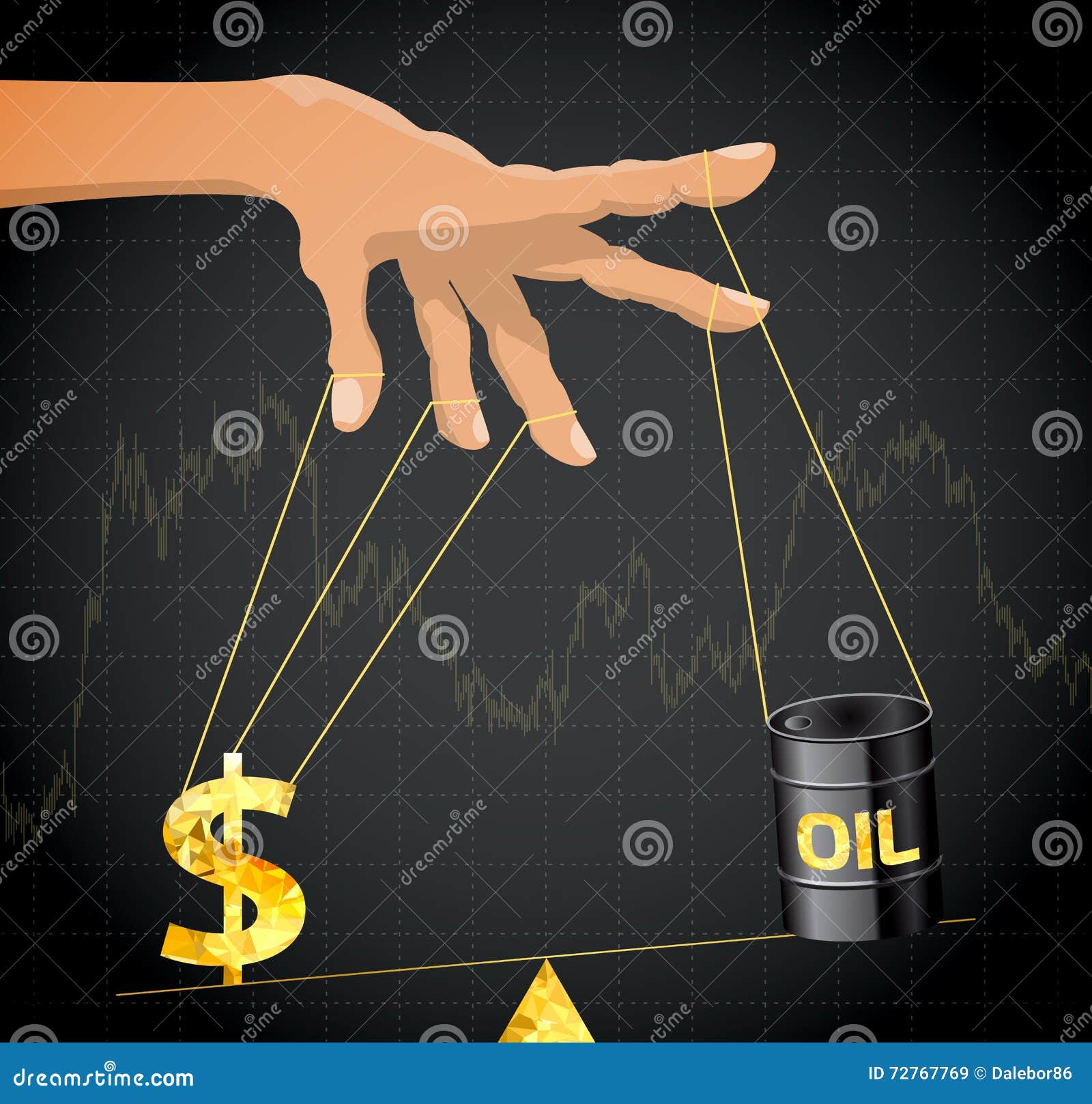 Manipulation of the Price of Oil. Stock Vector - Illustration of ...