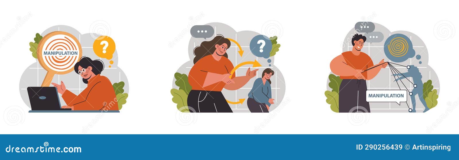 Manipulation, Domination Concept. Person Puppet Obeying To Master ...