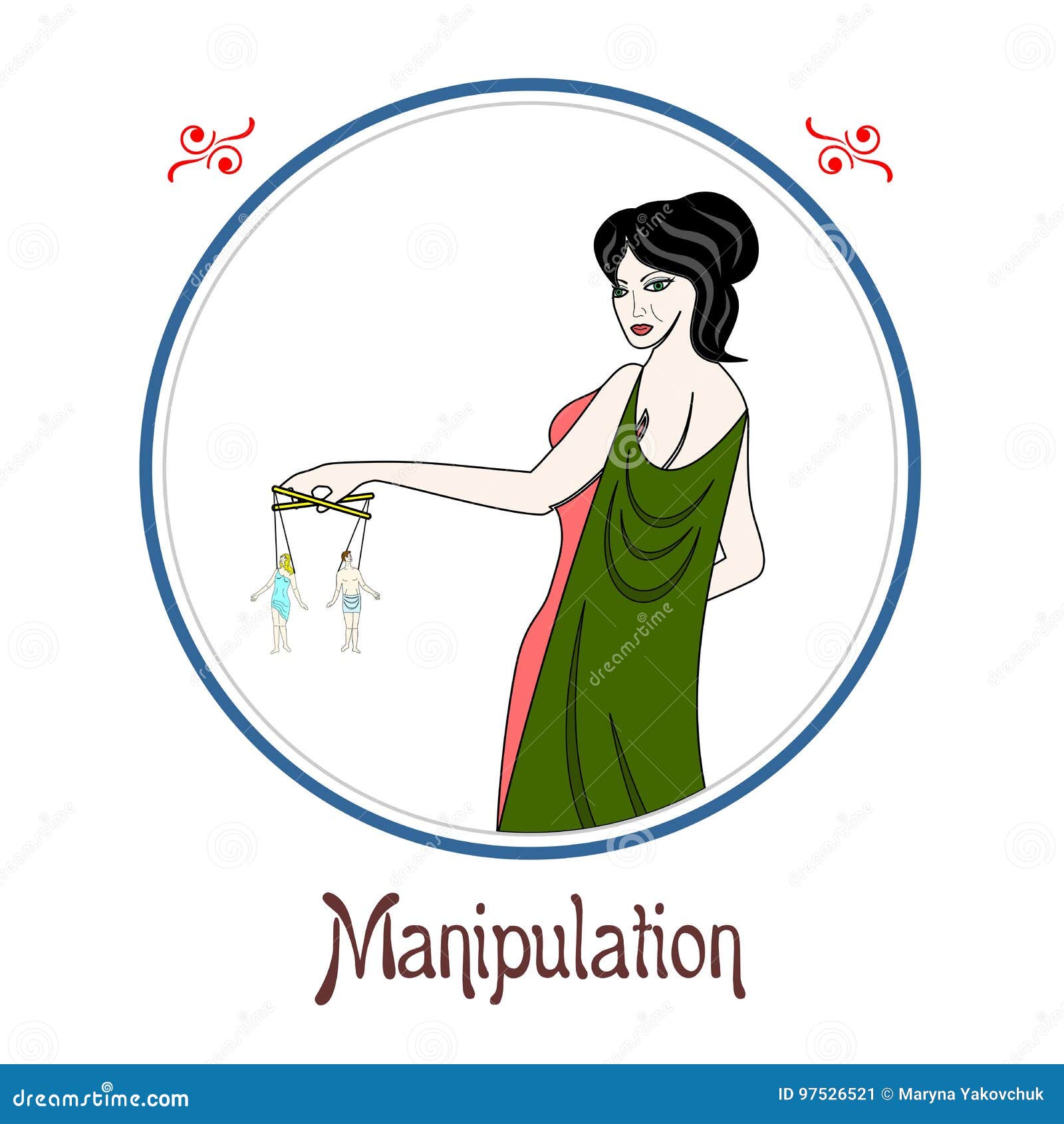 The manipulation sin stock vector. Illustration of psychology - 97526521