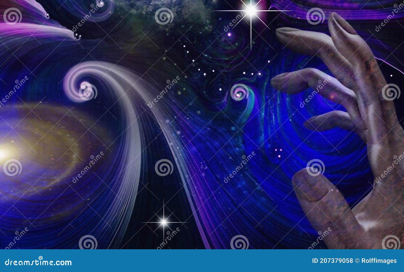 Manipulation of Space and Time Stock Illustration - Illustration of ...
