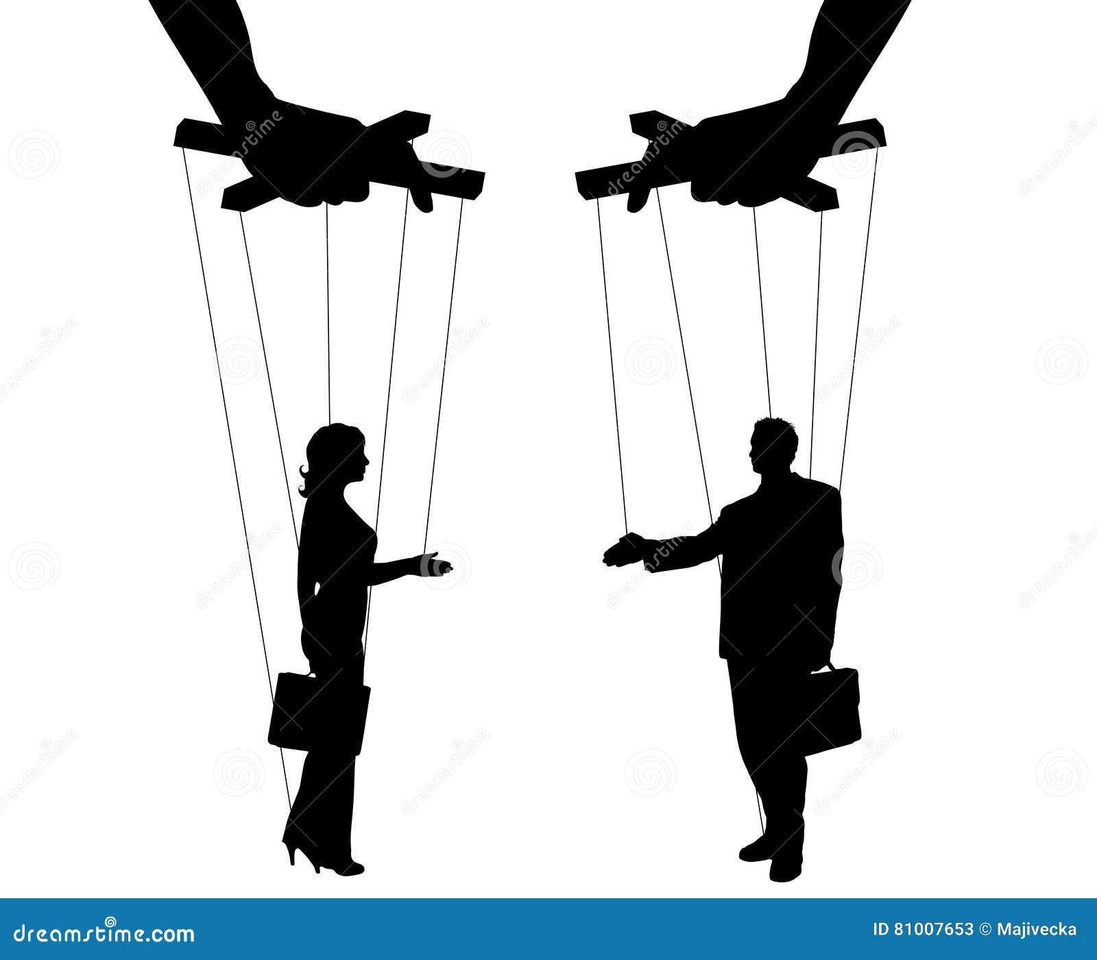 Manipulation stock illustration. Illustration of marionette - 81007653
