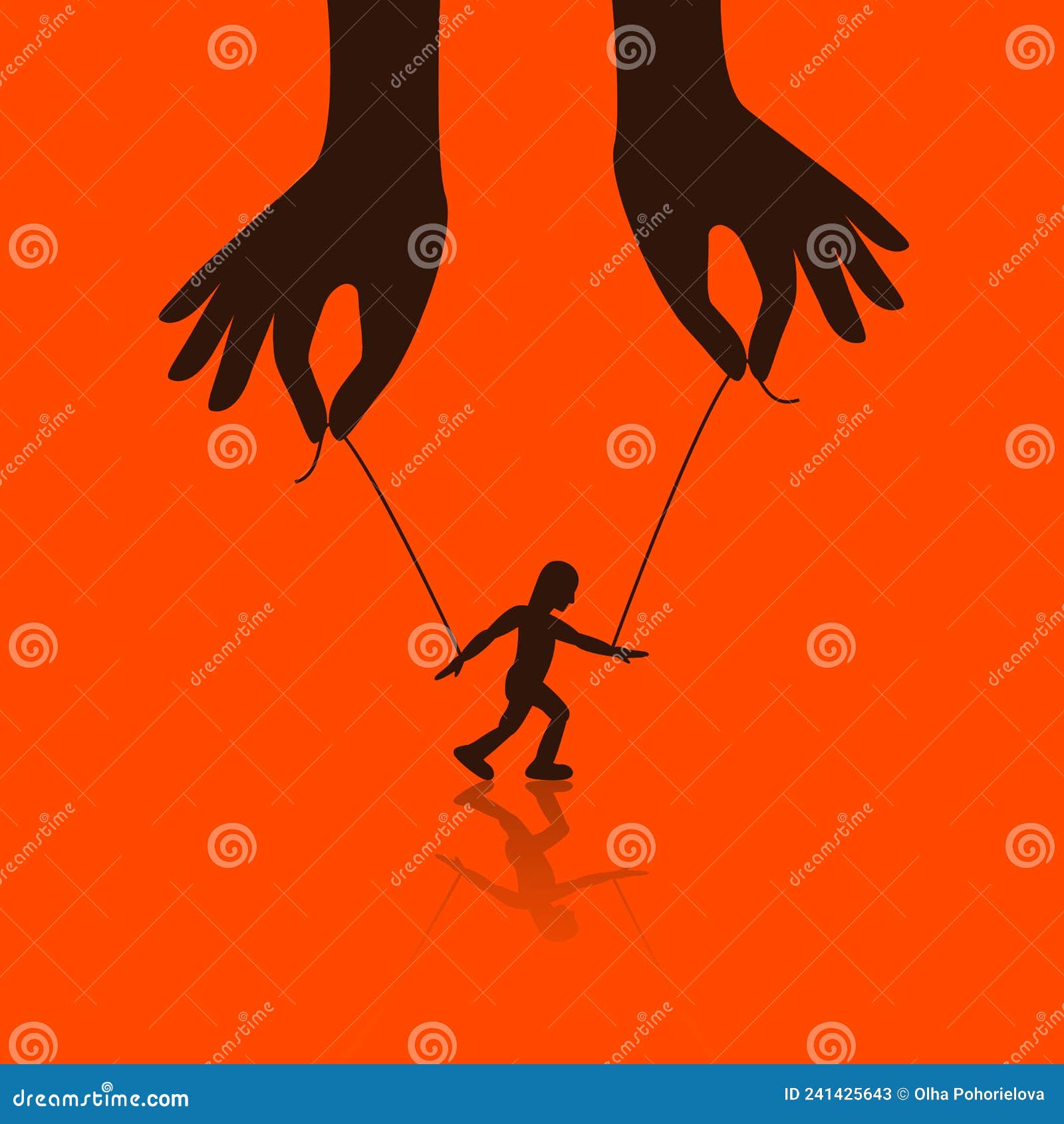 The Manipulative Abuser Dominates and Controls His Victim. Puppet and ...