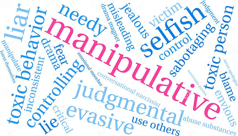 Manipulative Word Cloud stock vector. Illustration of person - 104012016