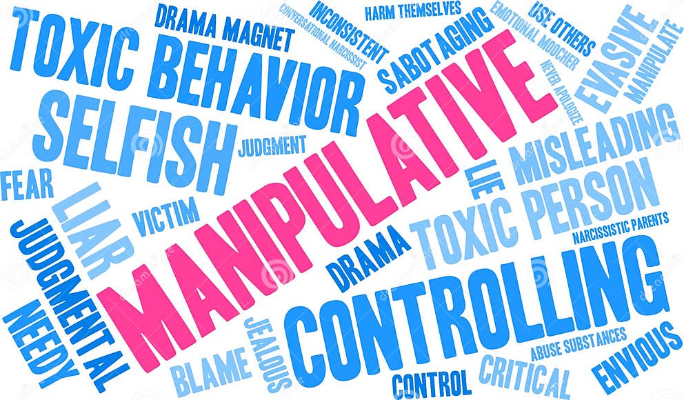 Manipulative Word Cloud stock illustration. Illustration of control ...