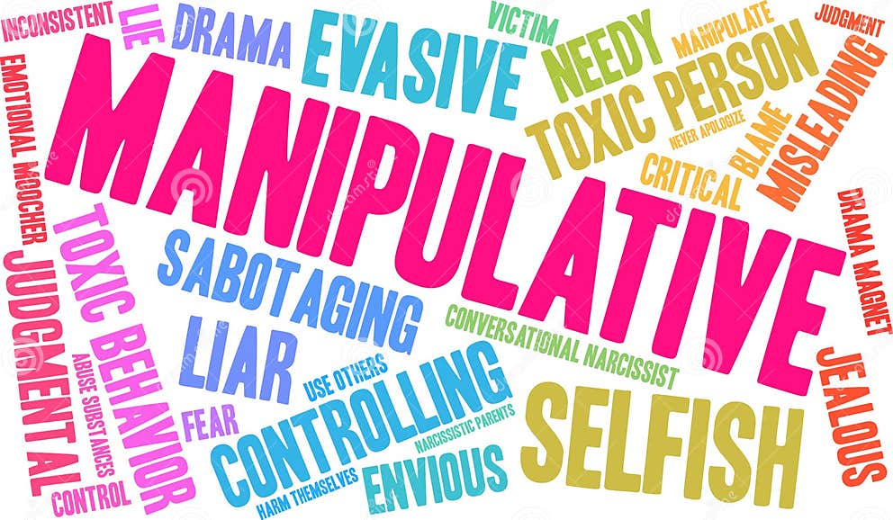 Manipulative Word Cloud stock illustration. Illustration of judgmental ...