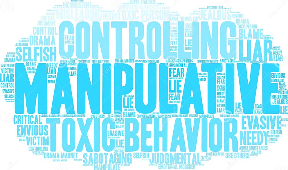 Manipulative Word Cloud stock illustration. Illustration of evasive ...