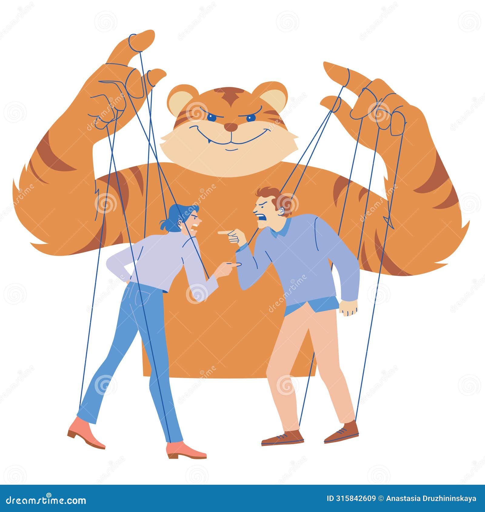 Manipulator, People Arguing Vector, Psychological Color Vector ...