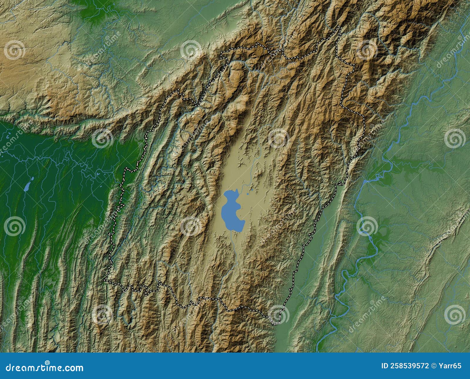 Manipur, India. Physical. No Legend Stock Illustration - Illustration ...