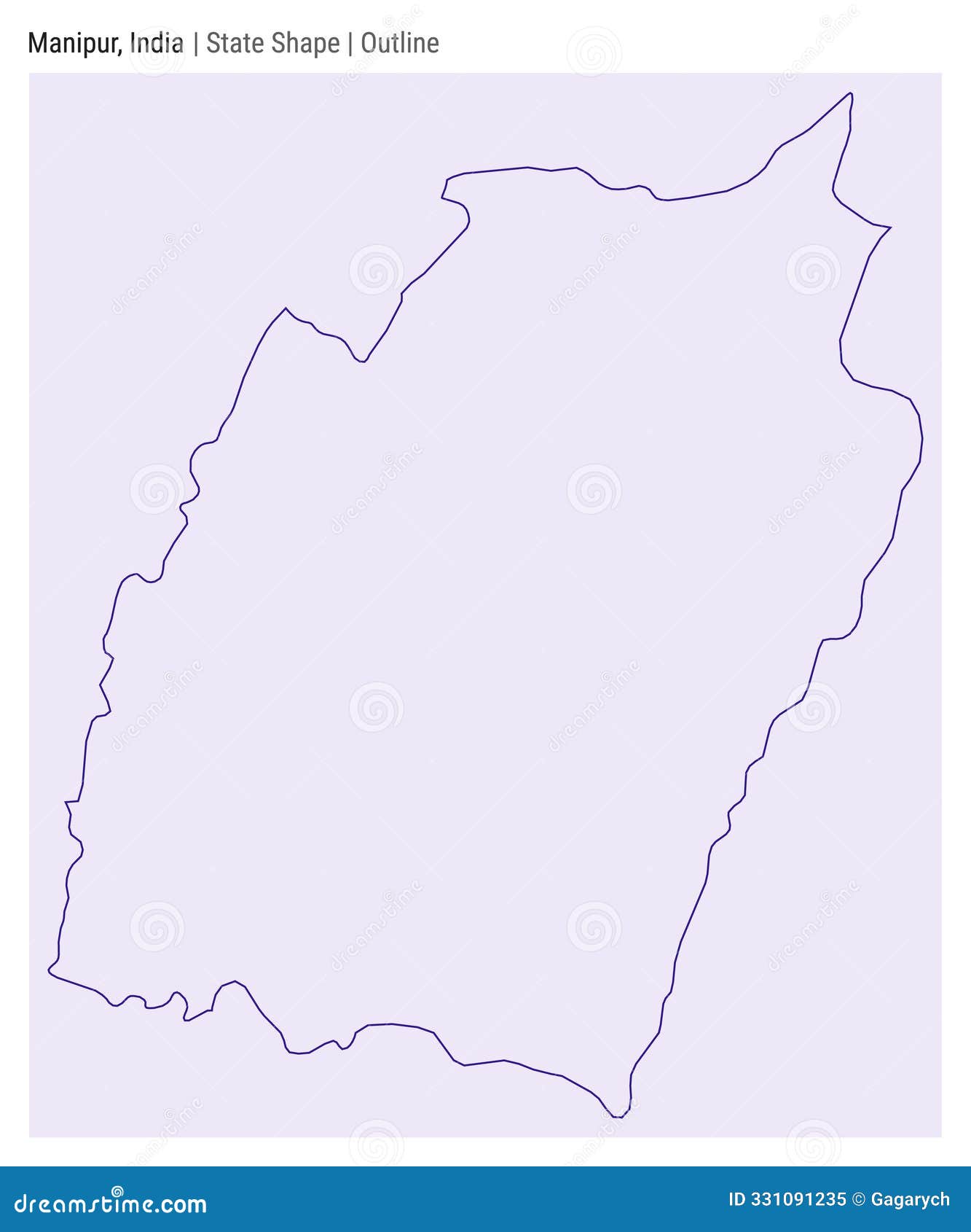 Manipur Outline Map Cartoon Vector | CartoonDealer.com #323595015