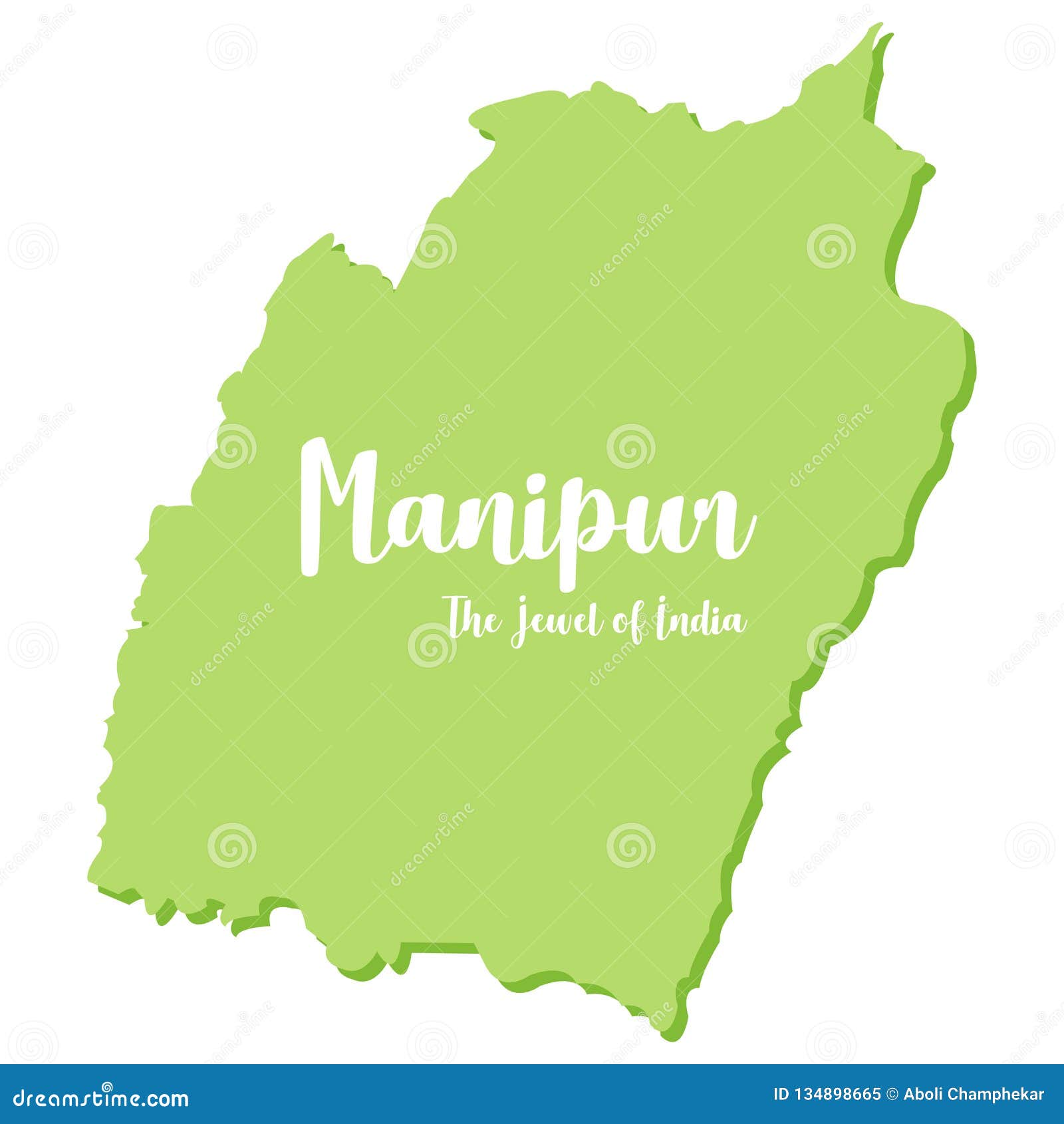 India State Map Vector Illustration. States Are Fill With Color In ...