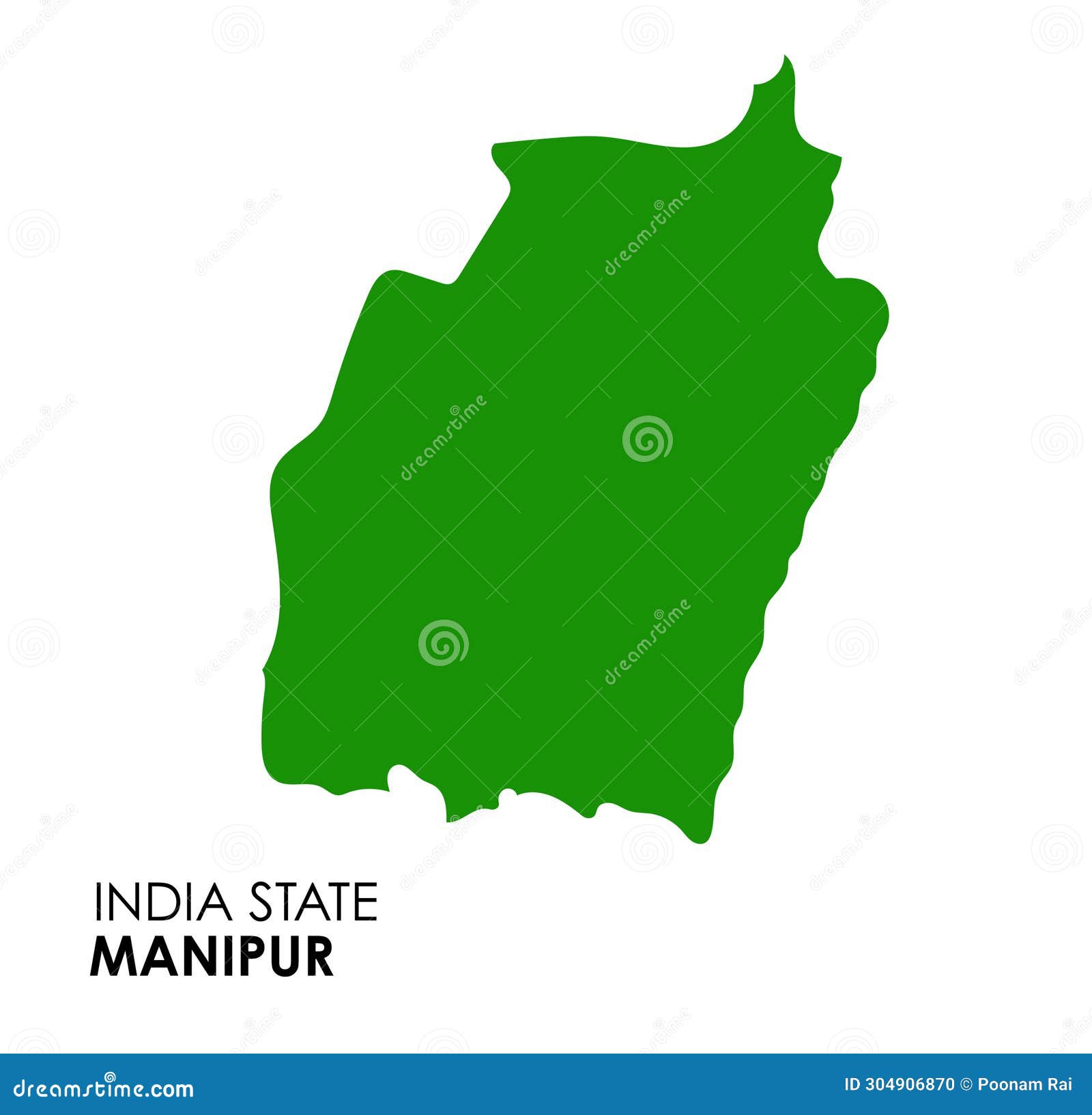 Manipur Map Of Indian State. Manipur Map Vector Illustration. Manipur ...