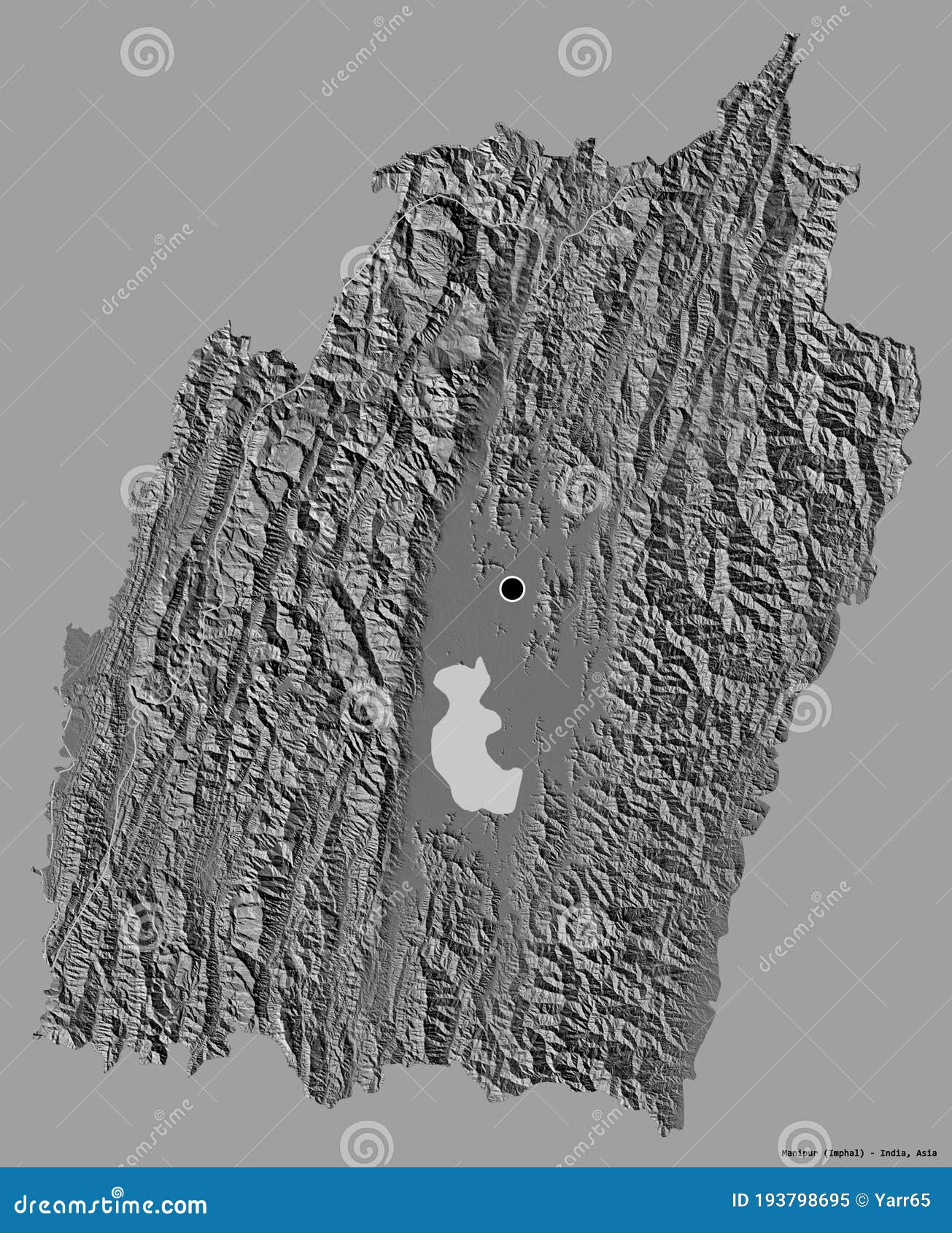 Manipur, State of India, on Solid. Bilevel Stock Illustration ...
