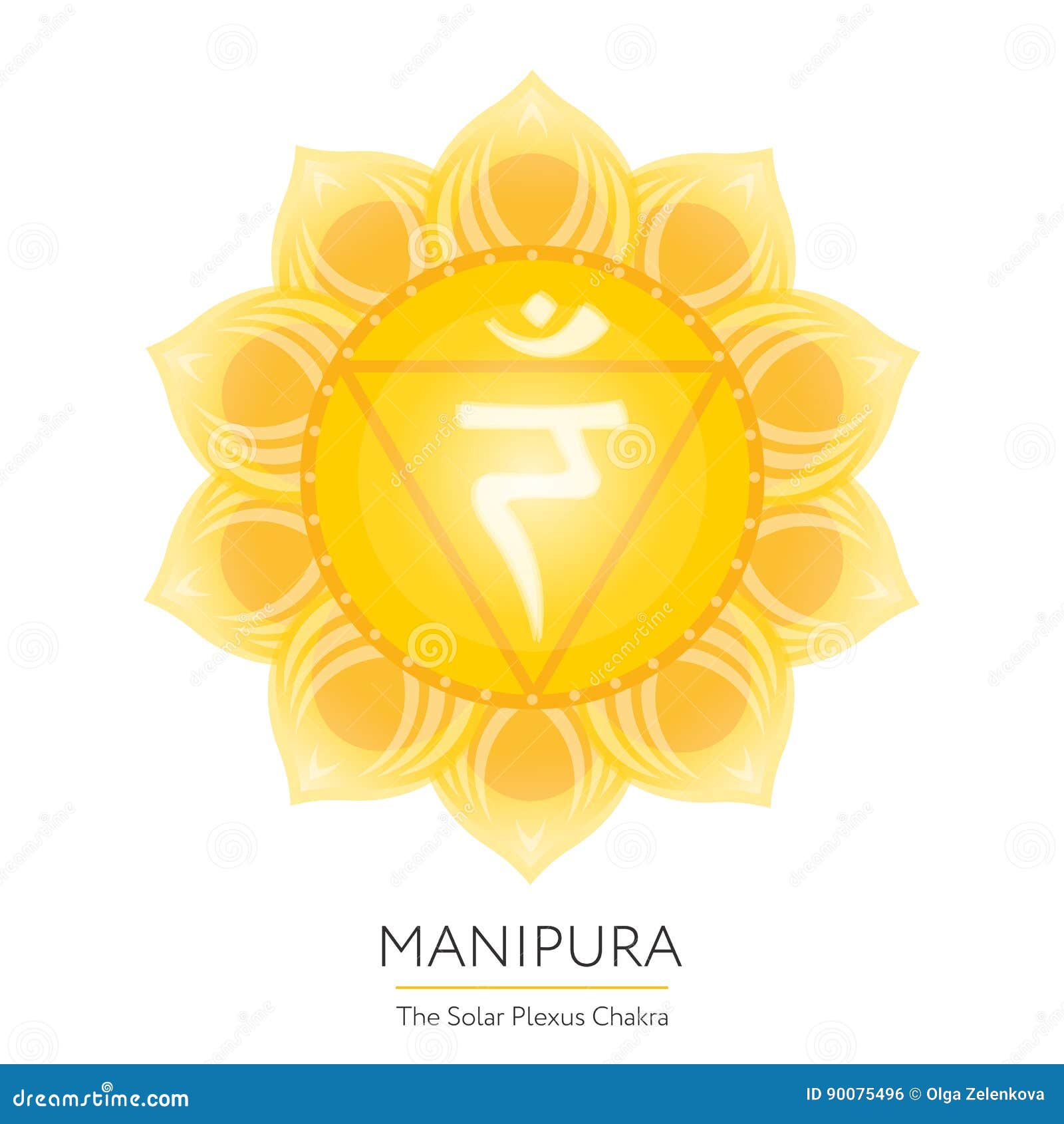 Manipura. Chakra Vector Isolated Stock Vector - Illustration of energy ... Manipura. Chakra Vector Isolated Stock Vector - Illustration of energy ...