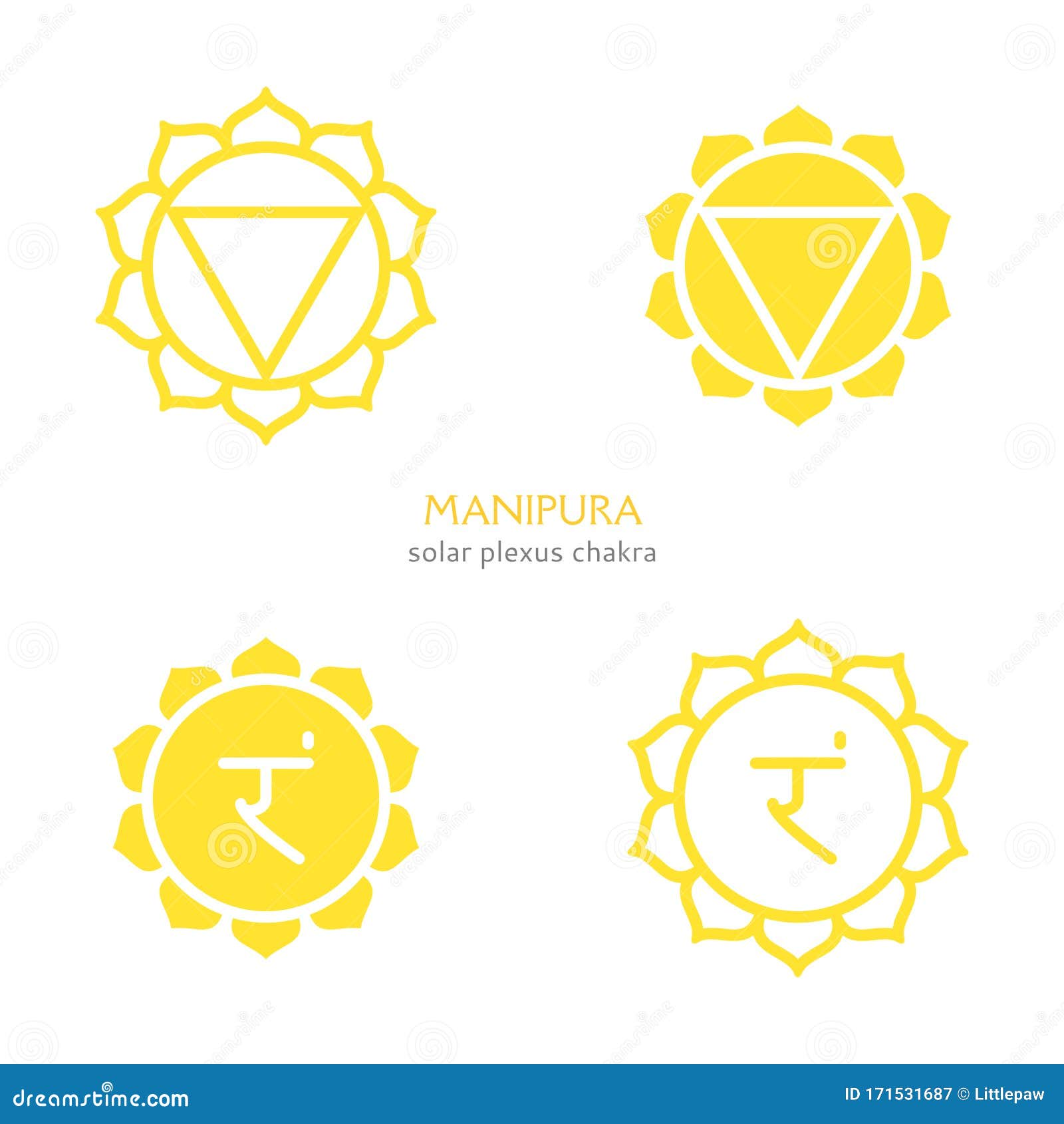 Manipura Solar Plexus Chakra Symbol Colorful Mandala Stock Vector Illustration Of Geometric