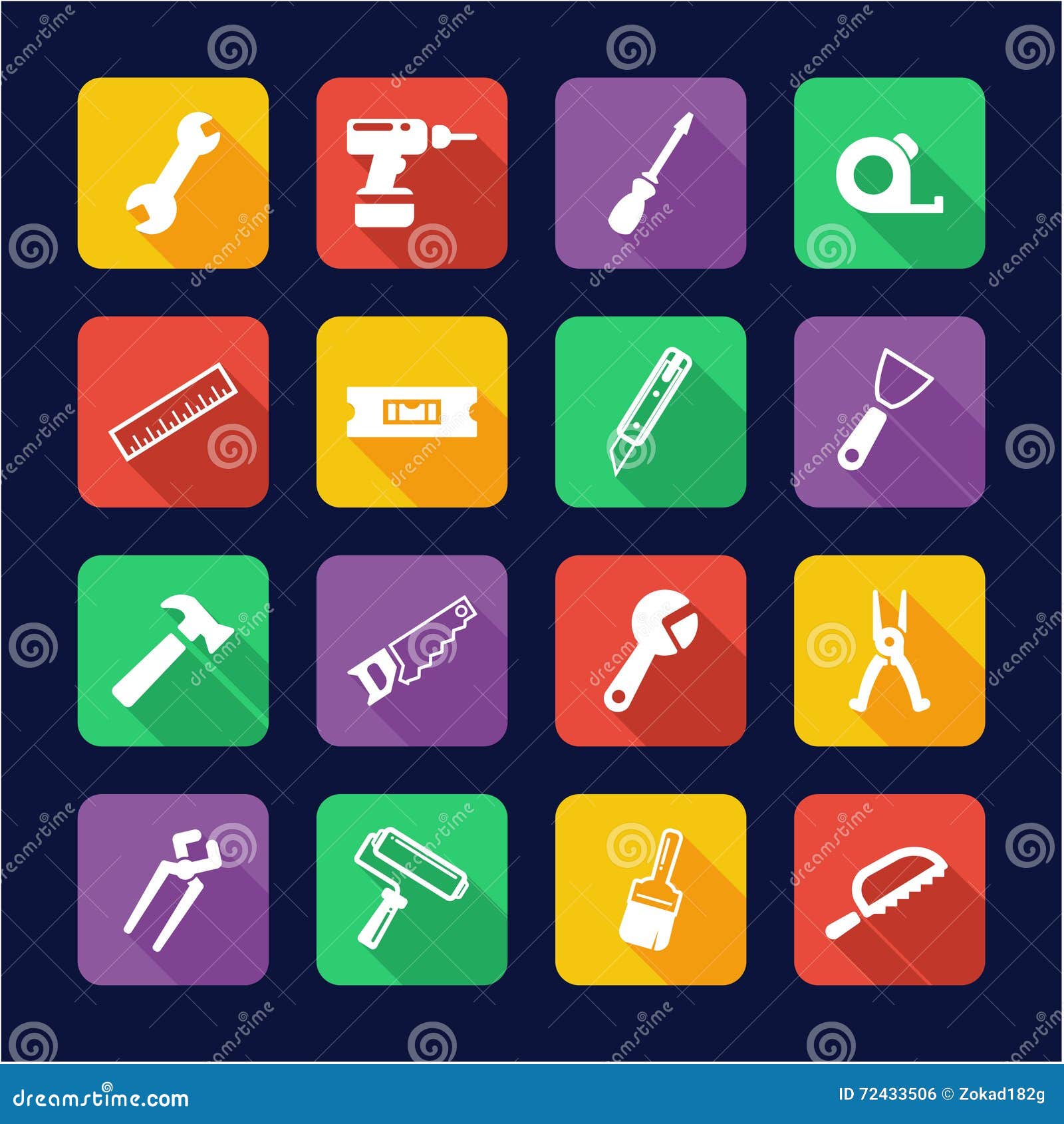 Manitas Icons Flat Design ilustración del vector. Ilustración de ...