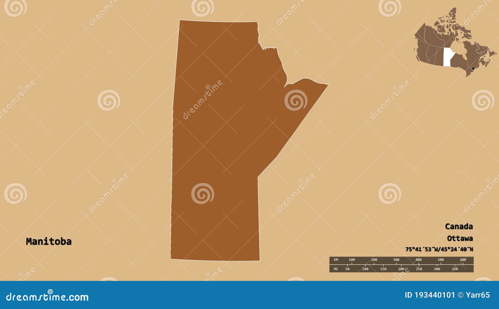 Manitoba, Province of Canada, Zoomed. Pattern Stock Illustration ...