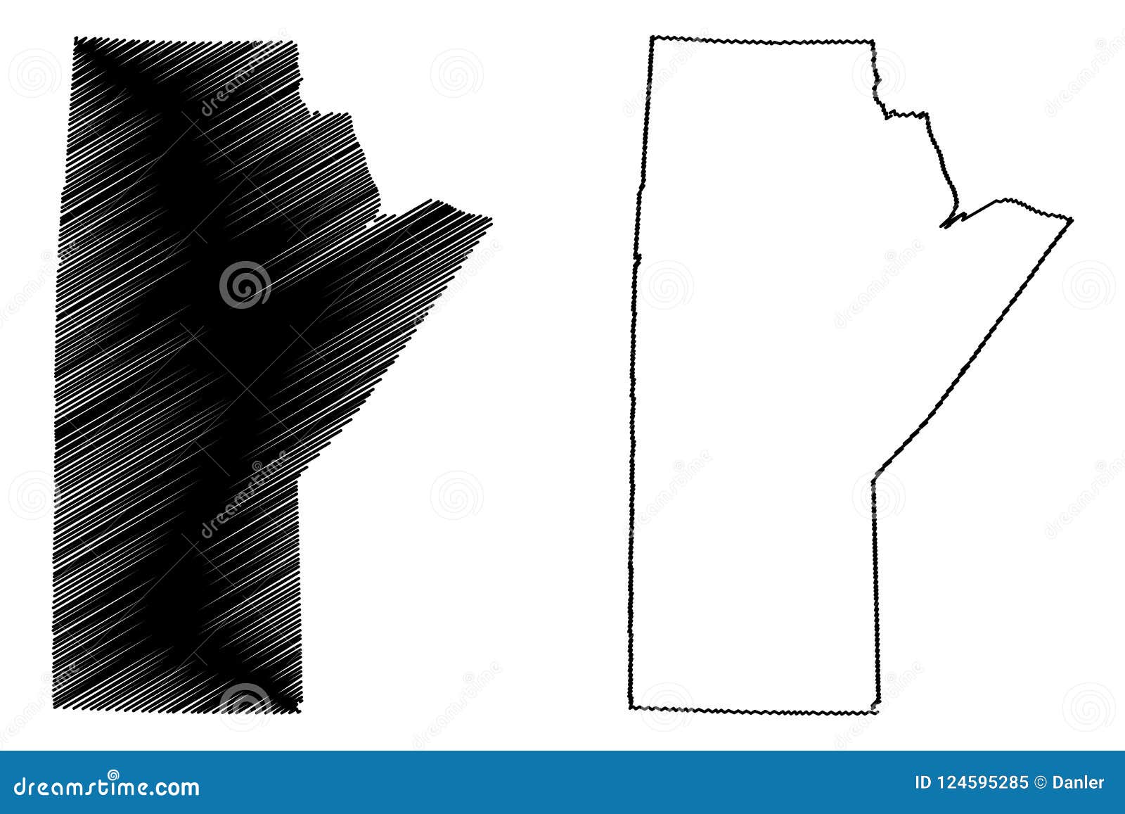 Manitoba Canada map vector stock vector. Illustration of contour ...