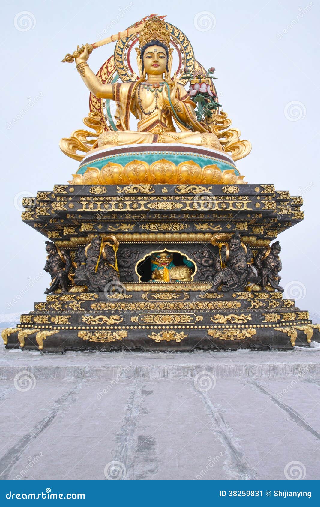 Manjusri statue stock image. Image of buddhism, religion - 38259831