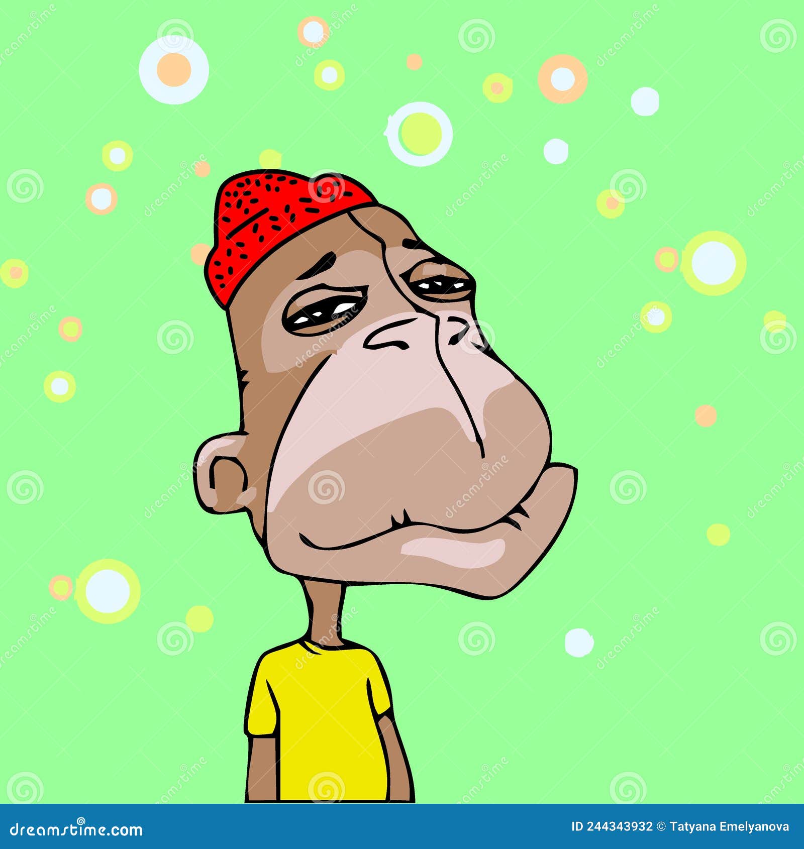 Mankey Humanized Flat Cartoon Monkey Characters Vector Illustration ...