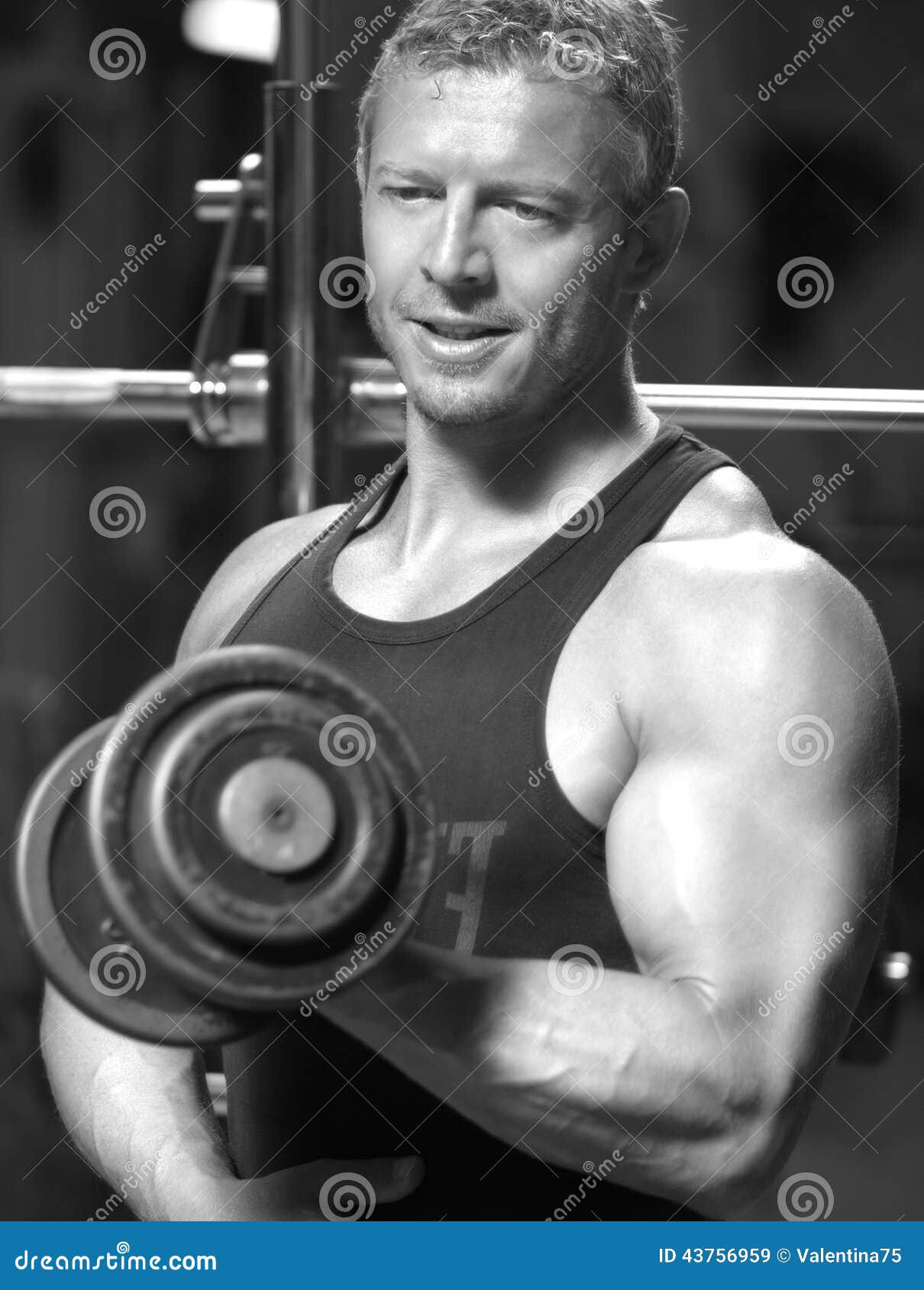 Manlig Modell I En Idrottshall Fotografering för Bildbyråer - Bild av ...