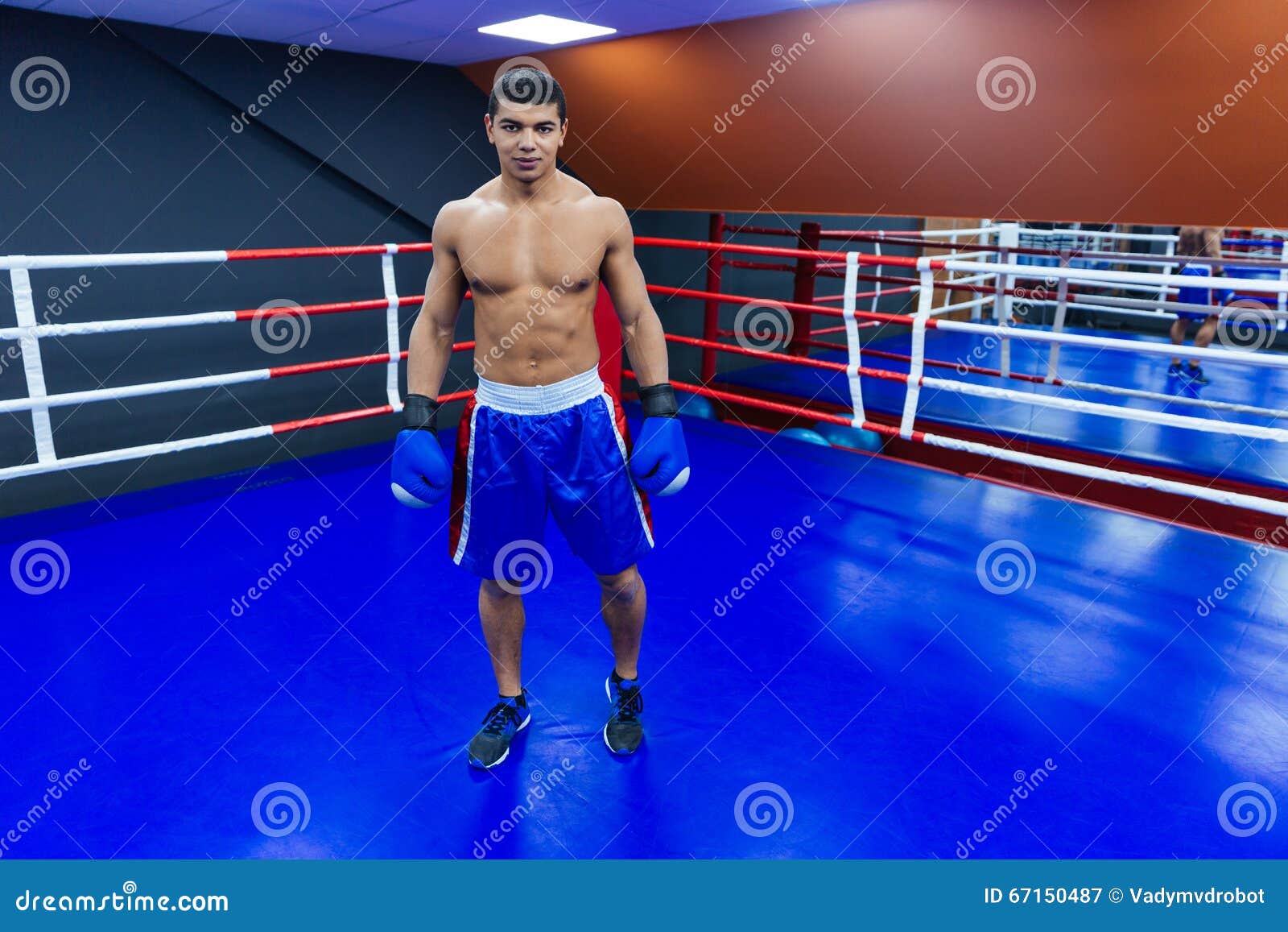 Manligt Boxareanseende I Boxningsring Fotografering för Bildbyråer ...