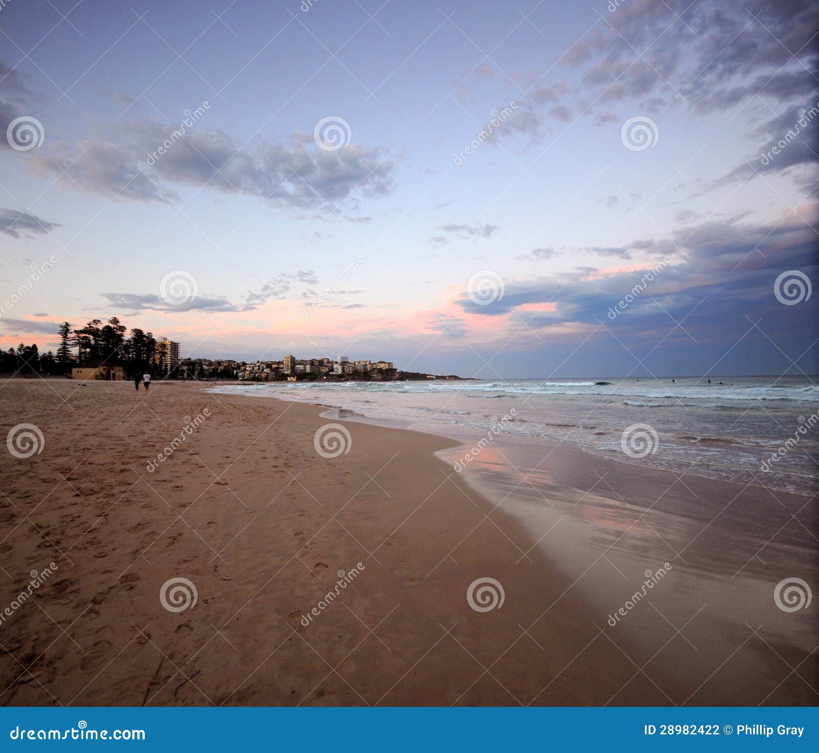 Manly Beach stock photo. Image of dusk, sunset, beach - 28982422