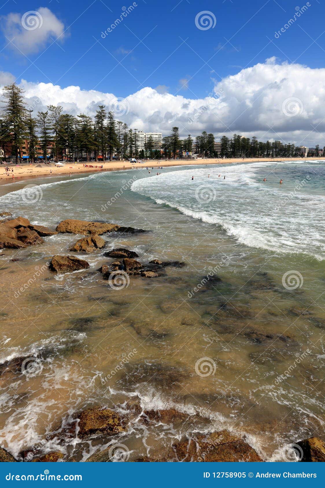 Manly Beach from South Steyne Stock Image - Image of australia, steyne ...