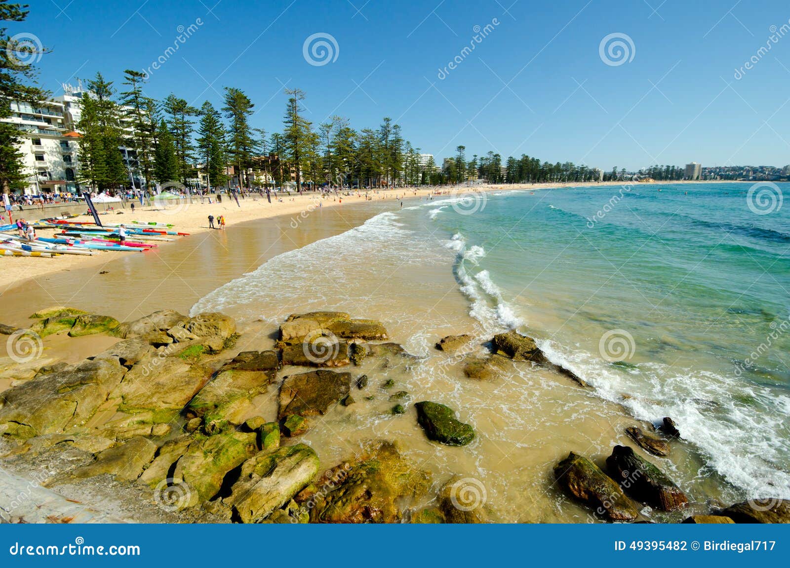 Manly Beach, Sydney, Australia Stock Photo - Image of nature, sunny ...