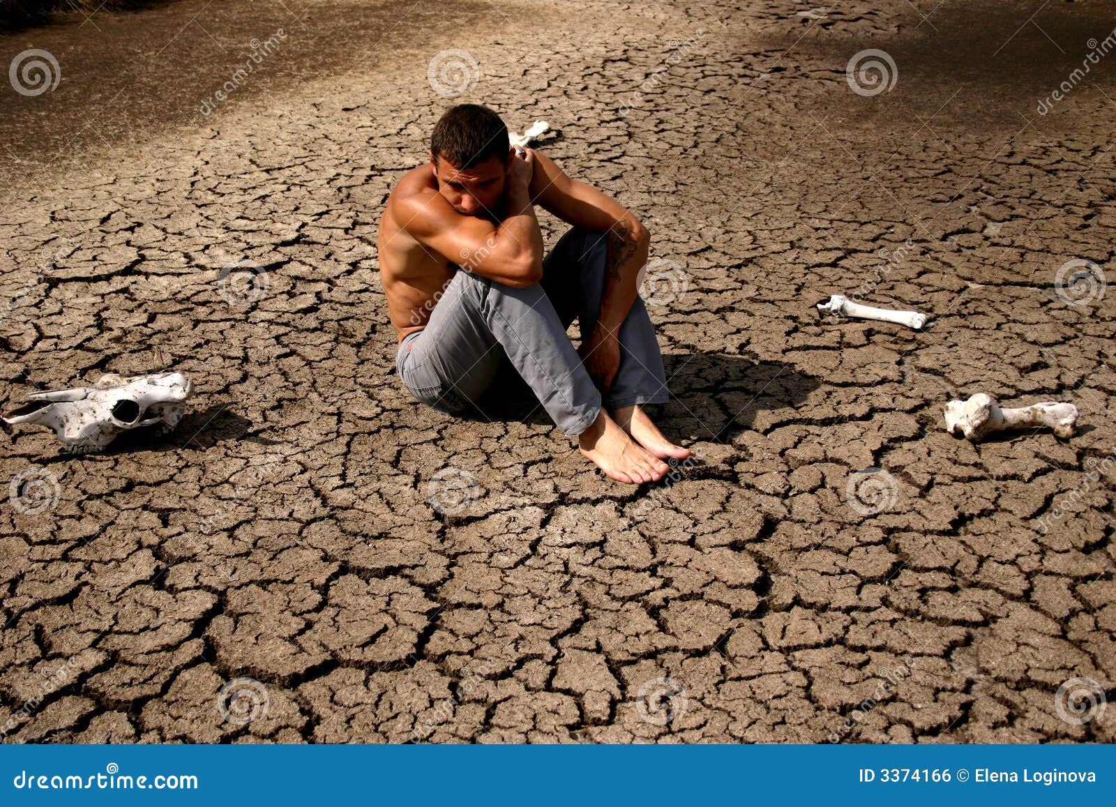 Mann auf dem Boden stockfoto. Bild von draussen, gefühl - 3374166