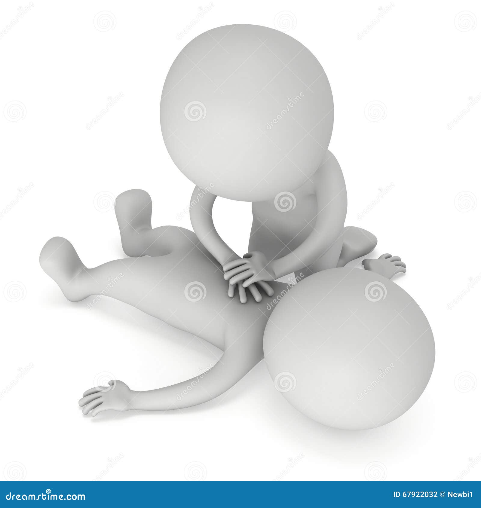 Mann 3d, Der Cpr-erste Hilfe Tut Stock Abbildung - Illustration von ...