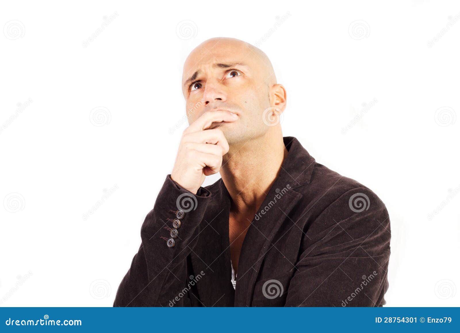 Mann, der denkt stockbild. Bild von anmerkungen, tasten - 28754301