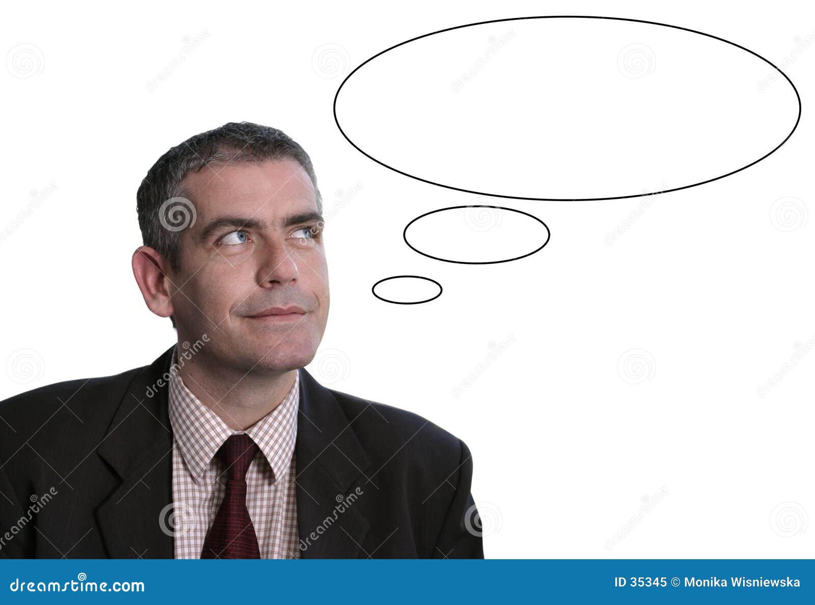 Mann, der denkt an? stockbild. Bild von geschäft, arbeit - 35345