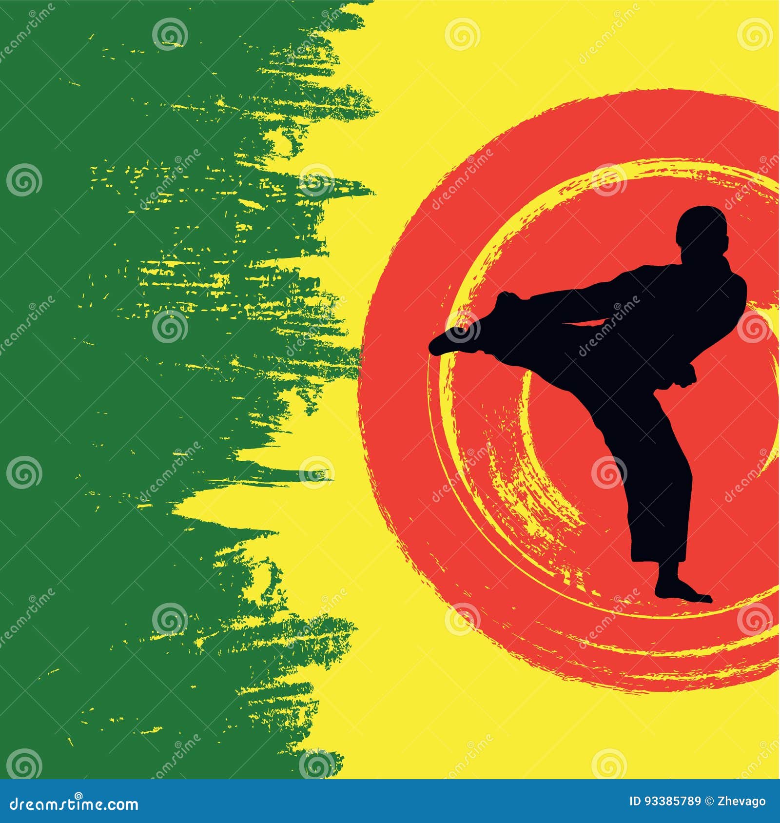 Mann, Der Karate Demonstriert Vektor Abbildung - Illustration von sport ...