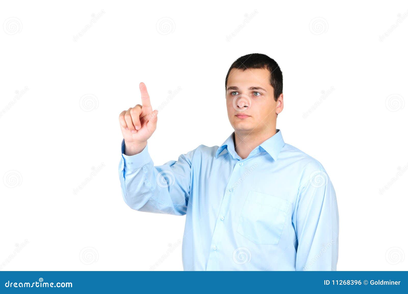 Mann, Der Mit Seinem Finger Zeigt Stockfoto - Bild von architekt ...