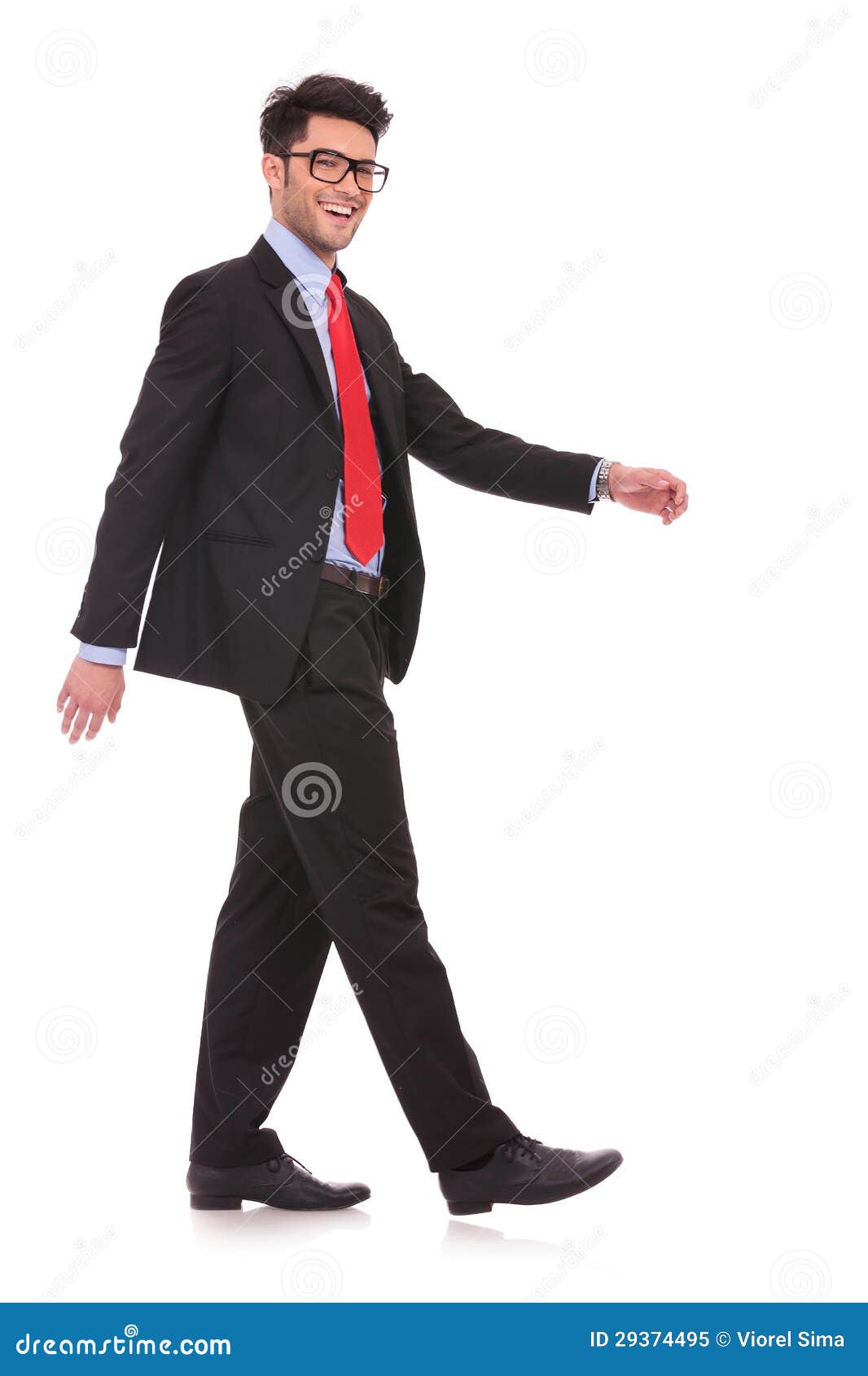 Mann, Der Seitlich Geht U. Sie Betrachtet Stockbild - Bild von ...