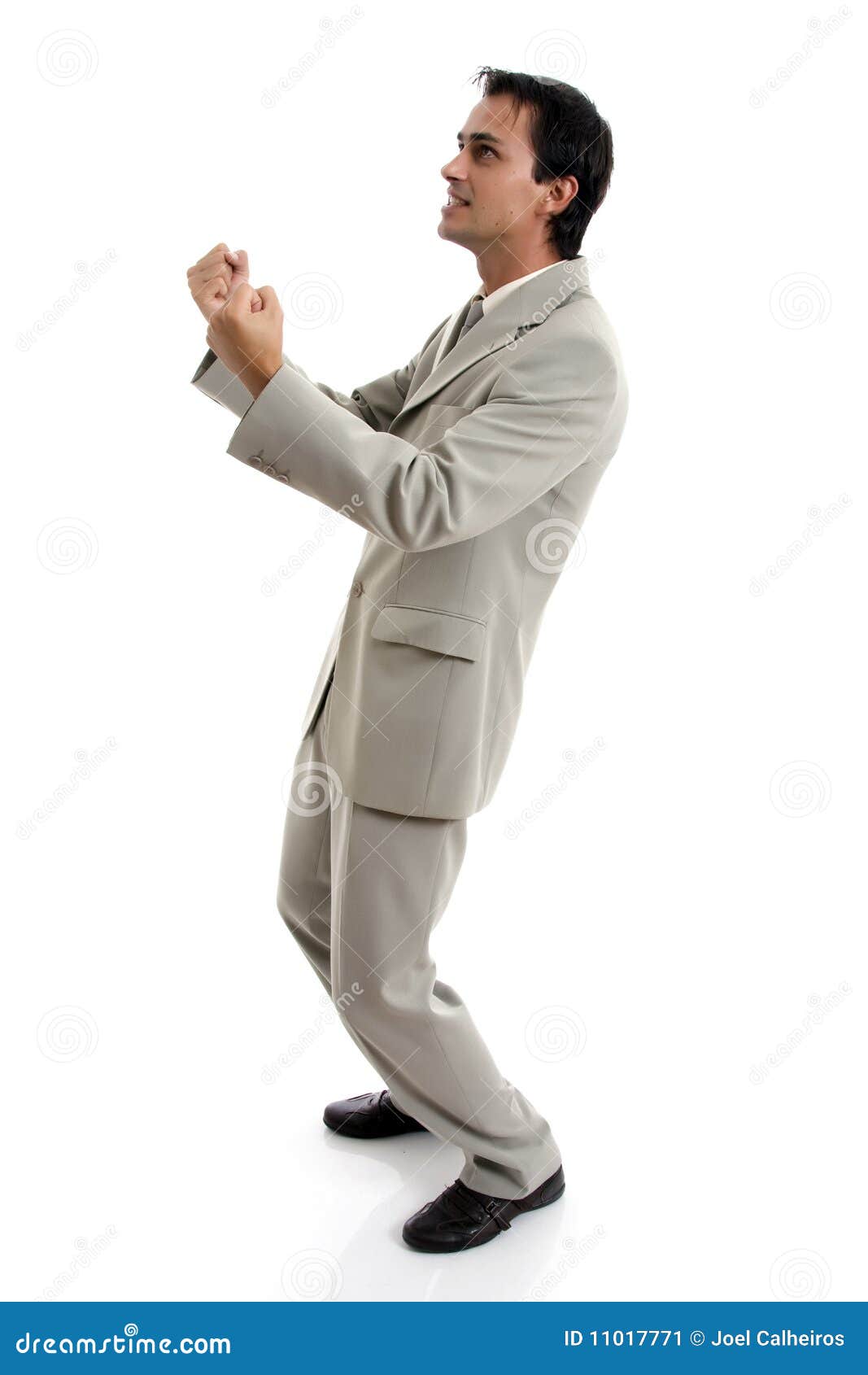 Mann, Der Sieg Symbolisiert Stockbild - Bild von lustig, büro: 11017771